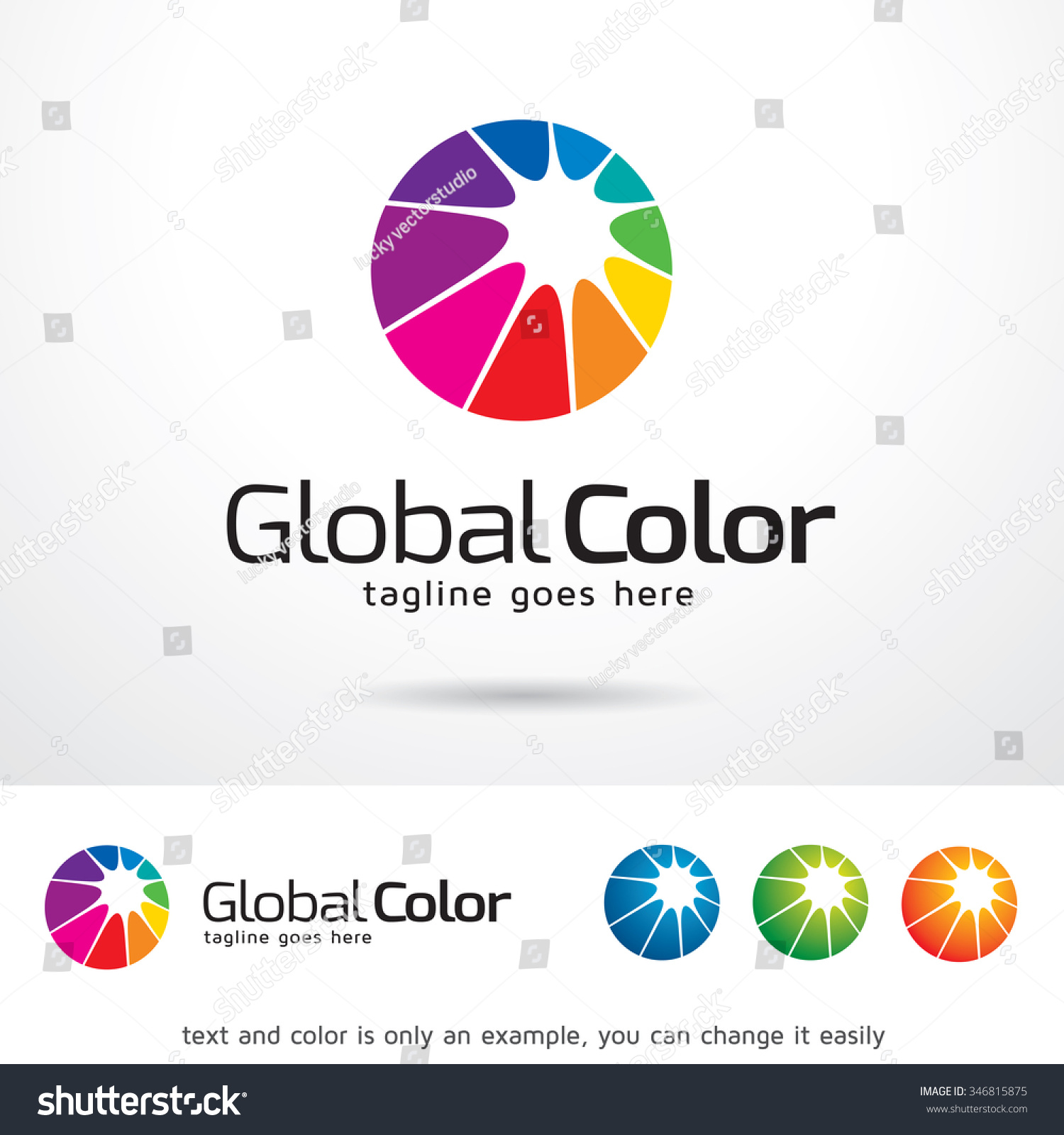 Global Color Logo Template Design Vector Stock Vector (Royalty Free ...