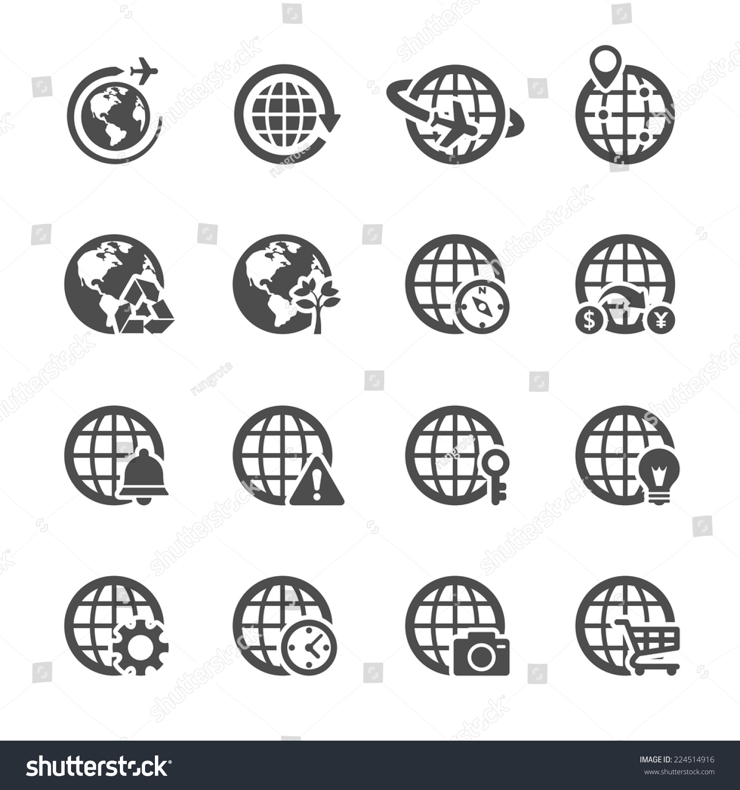 Global Communication Icon Set 2 Vector Stock Vector (Royalty Free ...
