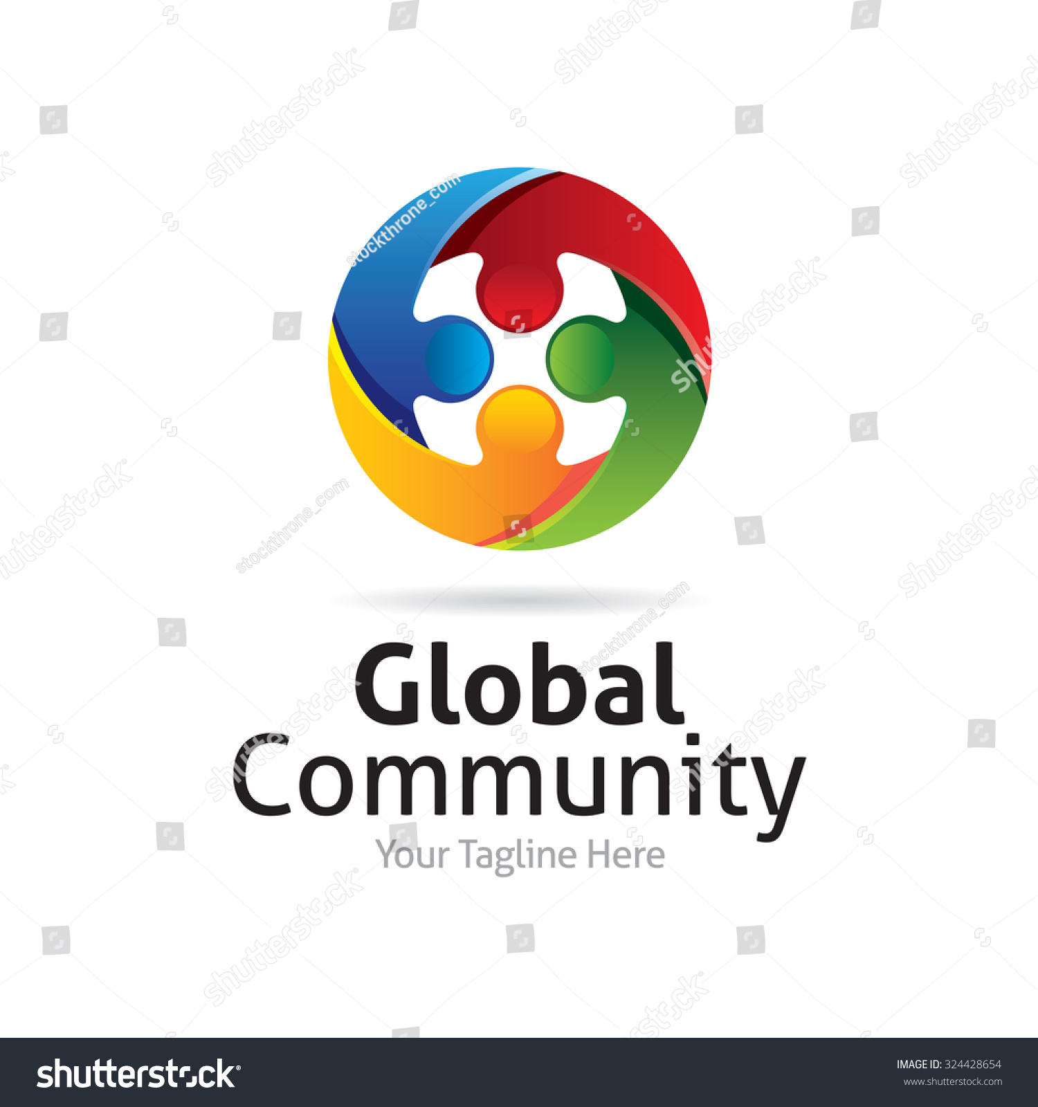 Global Community Logo Stock Vector Illustration 324428654 : Shutterstock