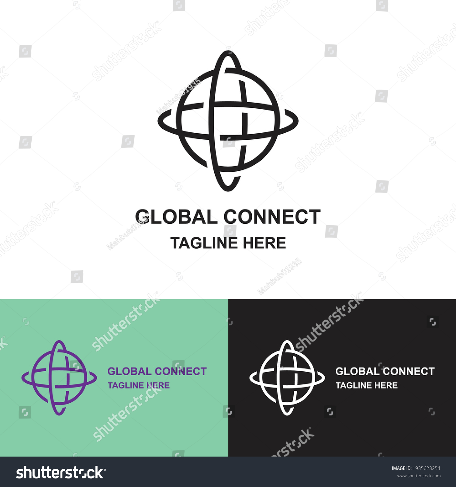 Global Connect Logo Design Template Stock Vector (Royalty Free ...