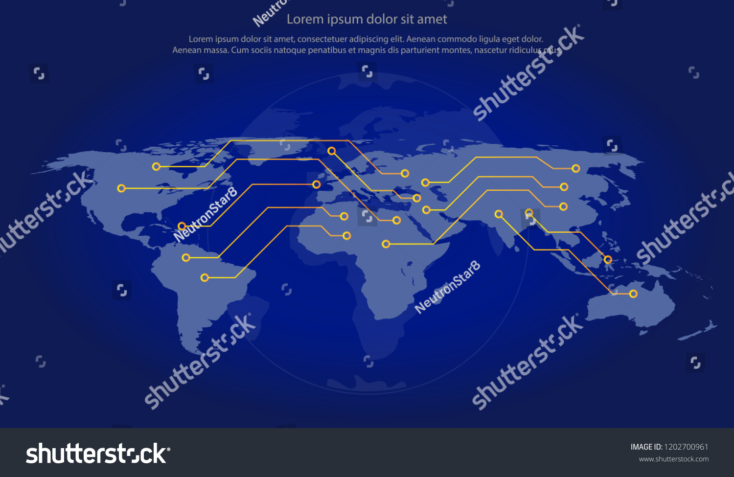 Global Connection World Map Design Concept Stock Vector (Royalty Free ...
