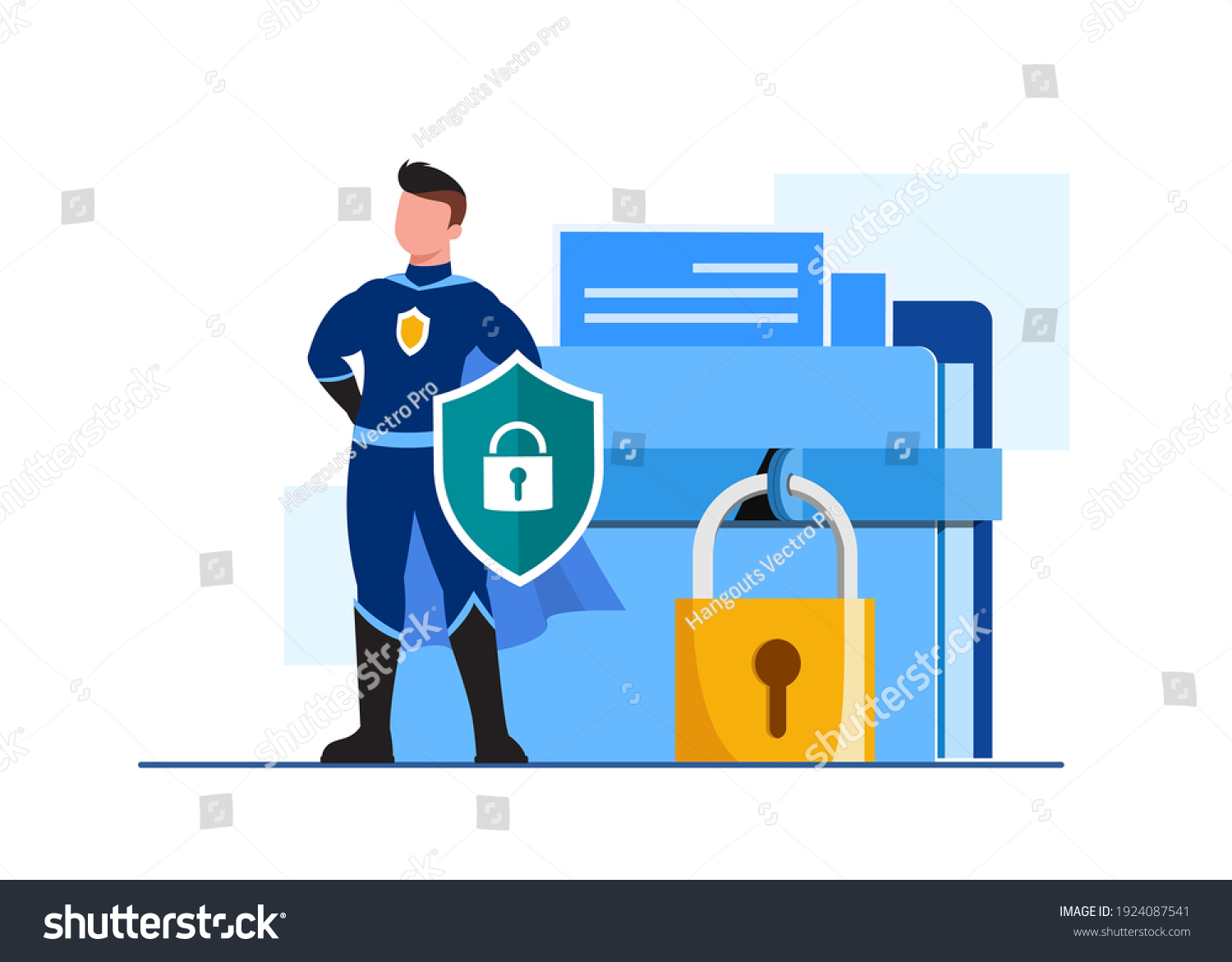 Global Data Security Personal Data Security Stock Vector (Royalty Free ...