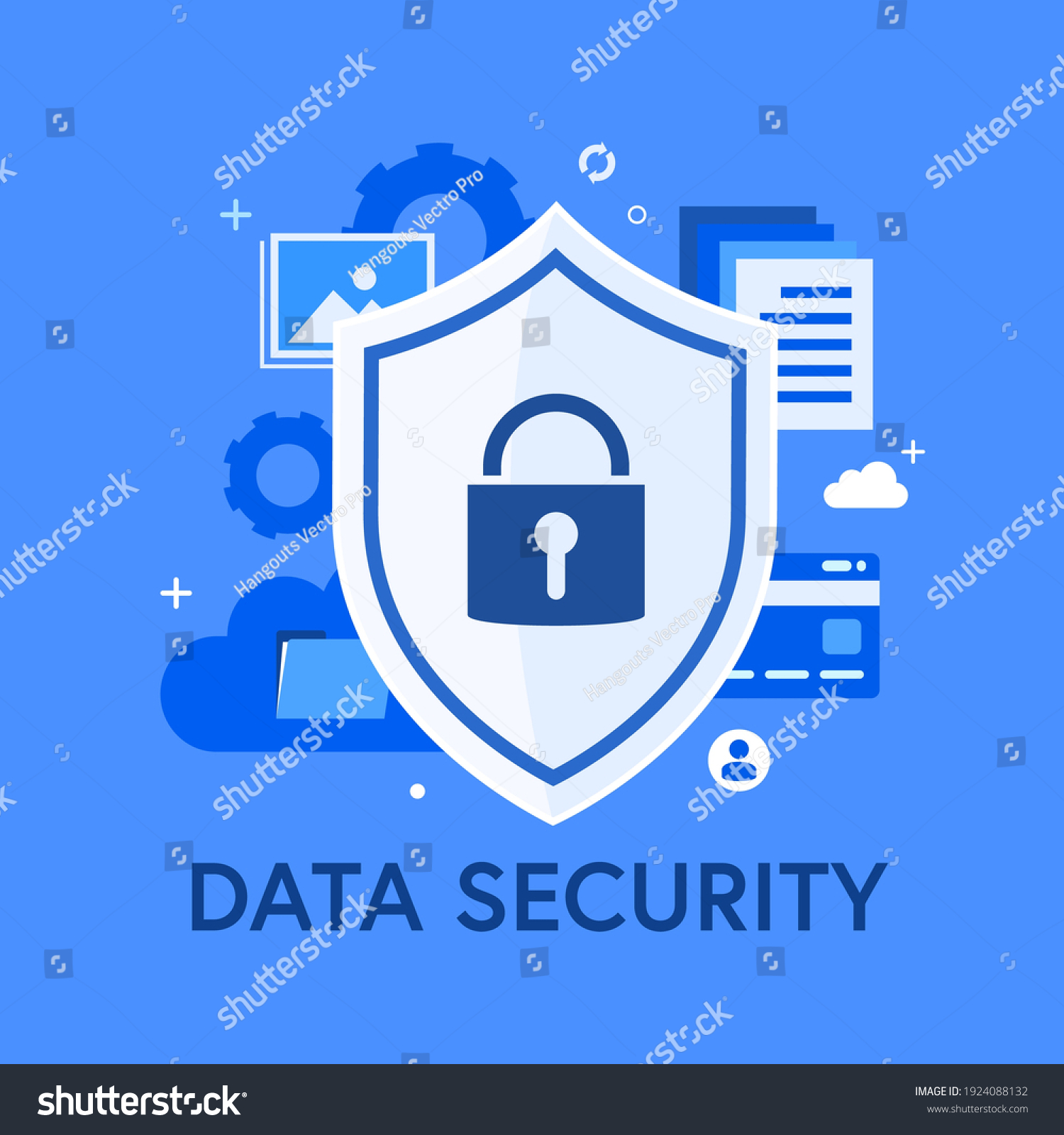 Global Data Security Personal Data Security Stock Vector (Royalty Free ...