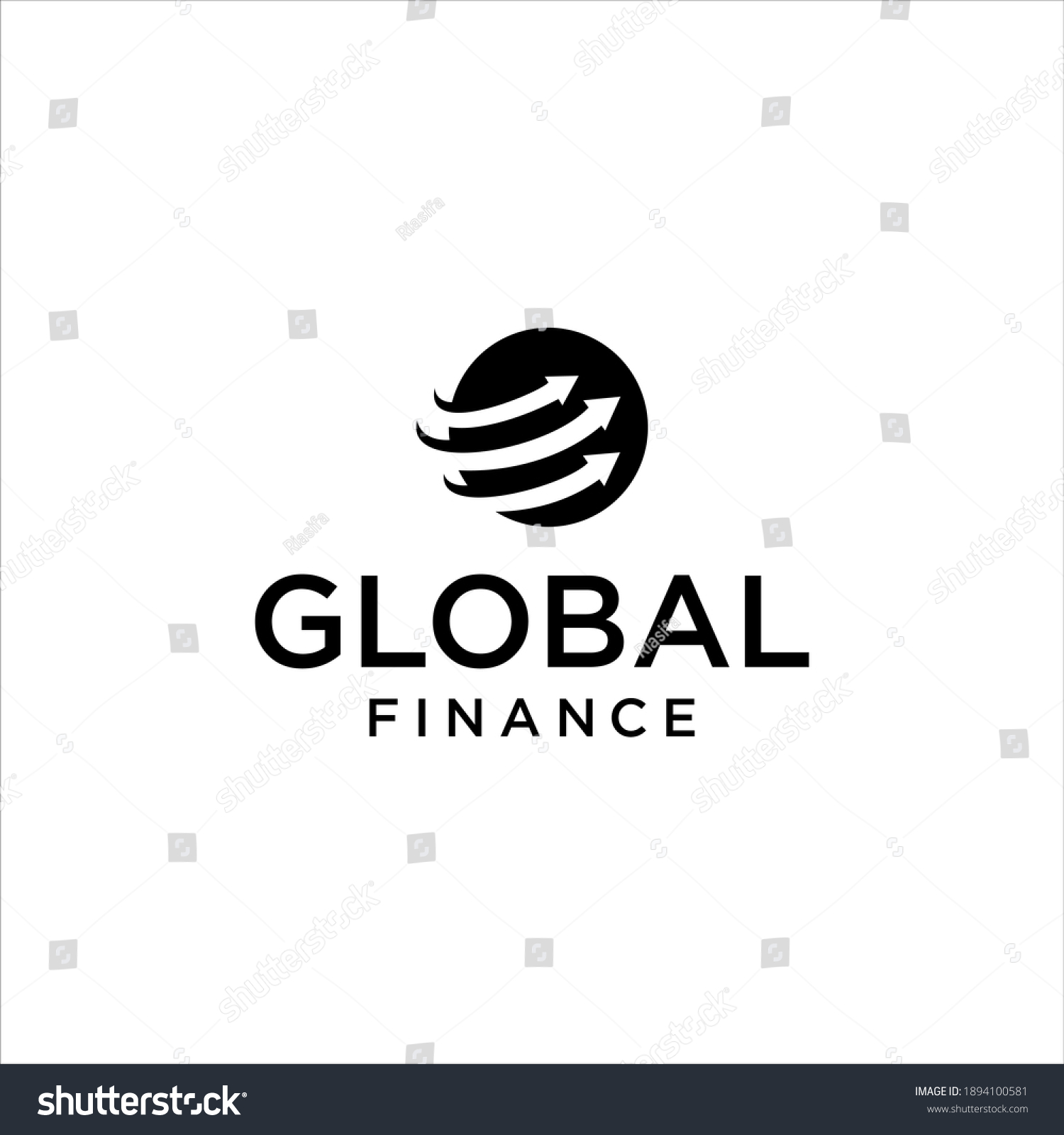 Global Finance Logo Digital Tech Vector Stock Vector (Royalty Free ...