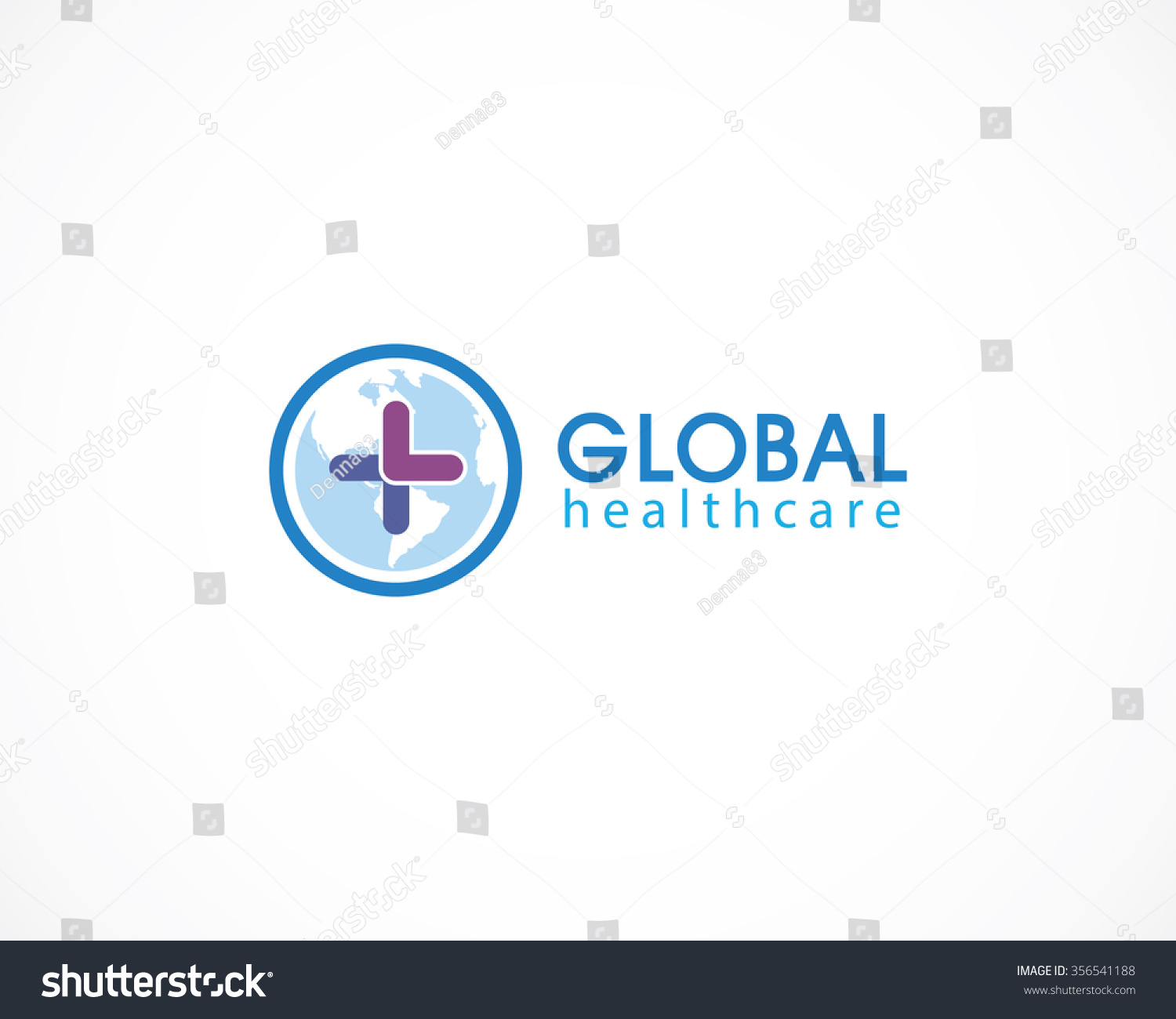 Global Health Logo: vector de stock (libre de regalías) 356541188