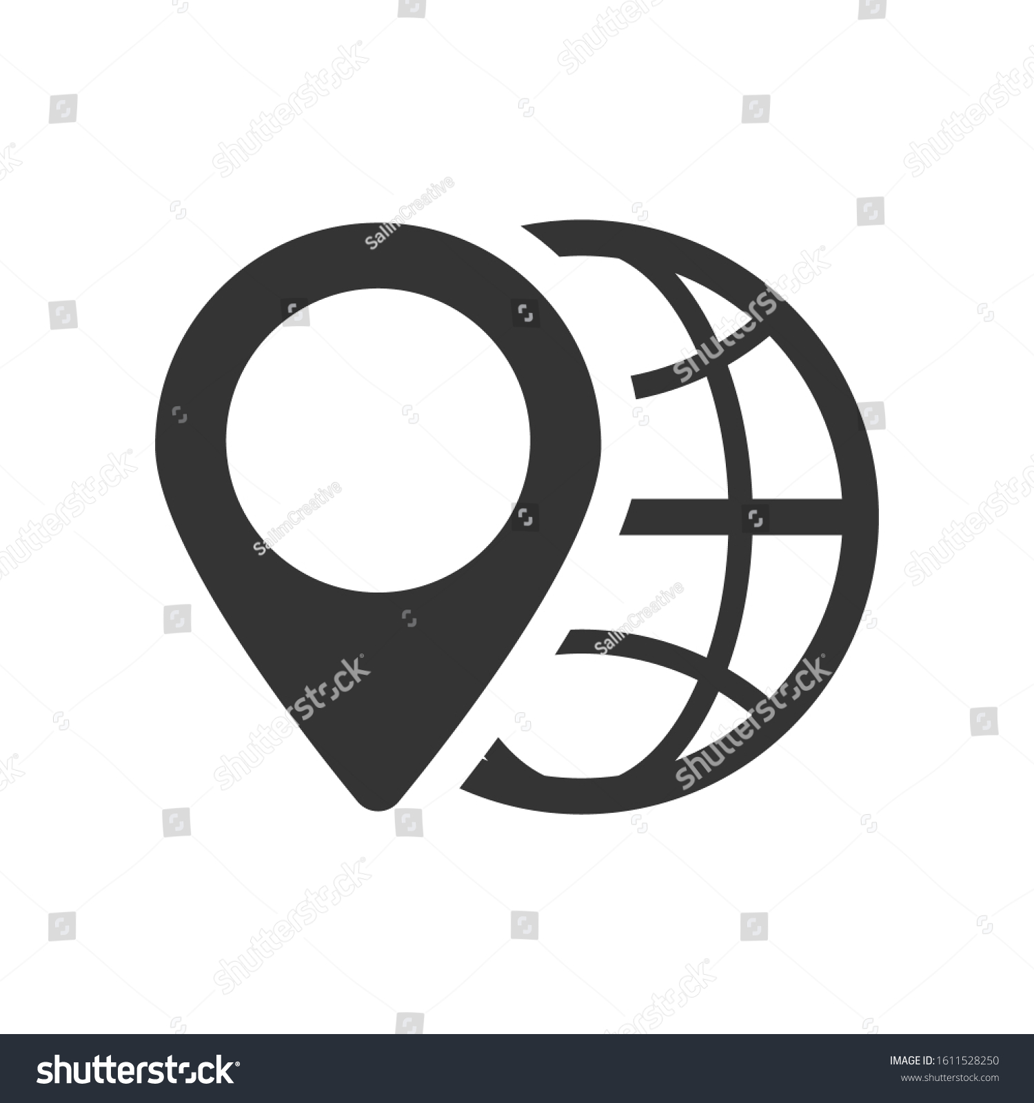 Global Location Icon Vector Designs Stock Vector (Royalty Free ...