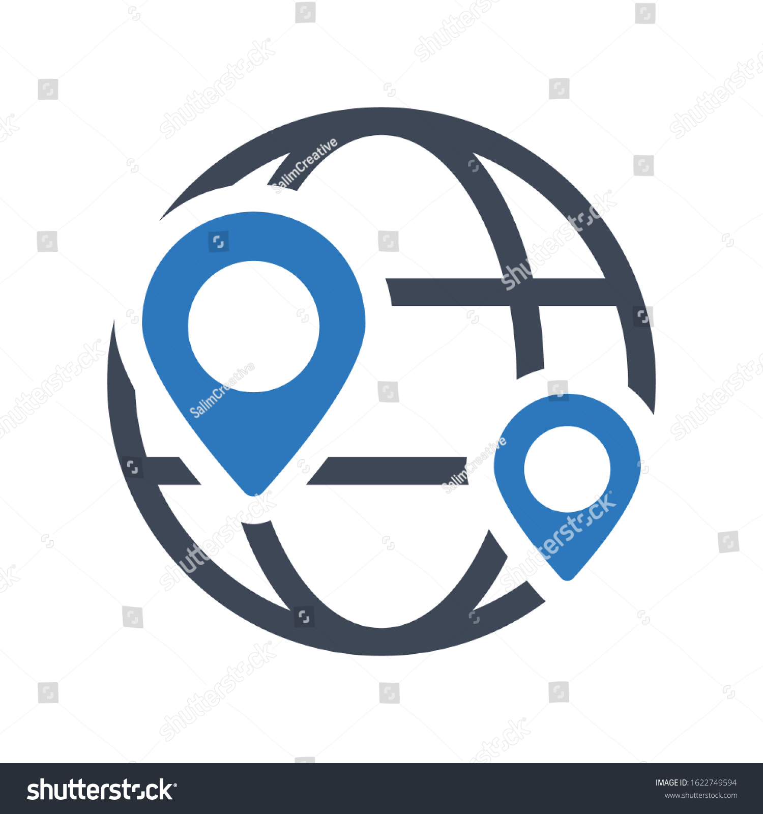 Global Location Icon Vector Designs: vector de stock (libre de regalías ...