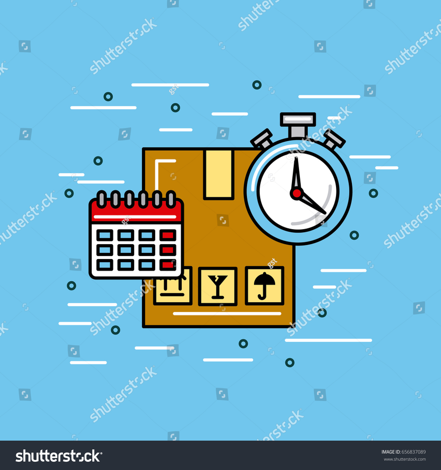 Global Logistic Cartoon Stock Vector (Royalty Free) 656837089 ...