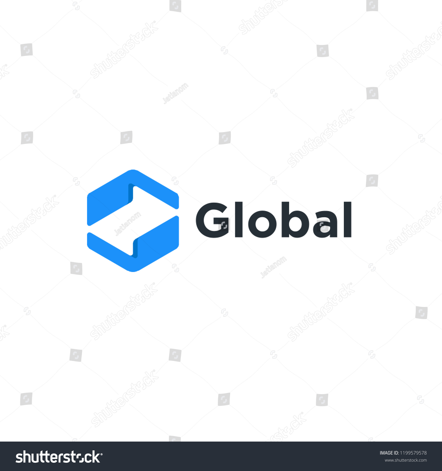 Global Logo Template Stock Vector (Royalty Free) 1199579578