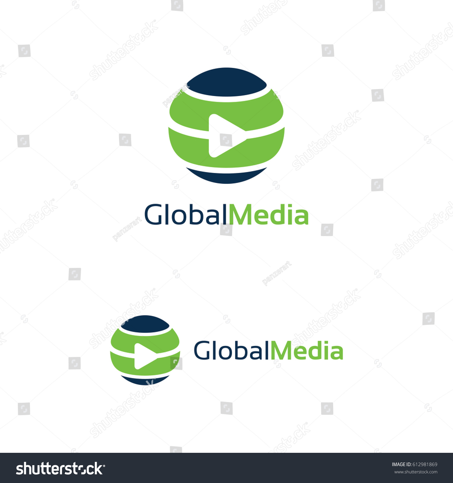 Global Media Logo Template Design Stock Vector (Royalty Free) 612981869 ...
