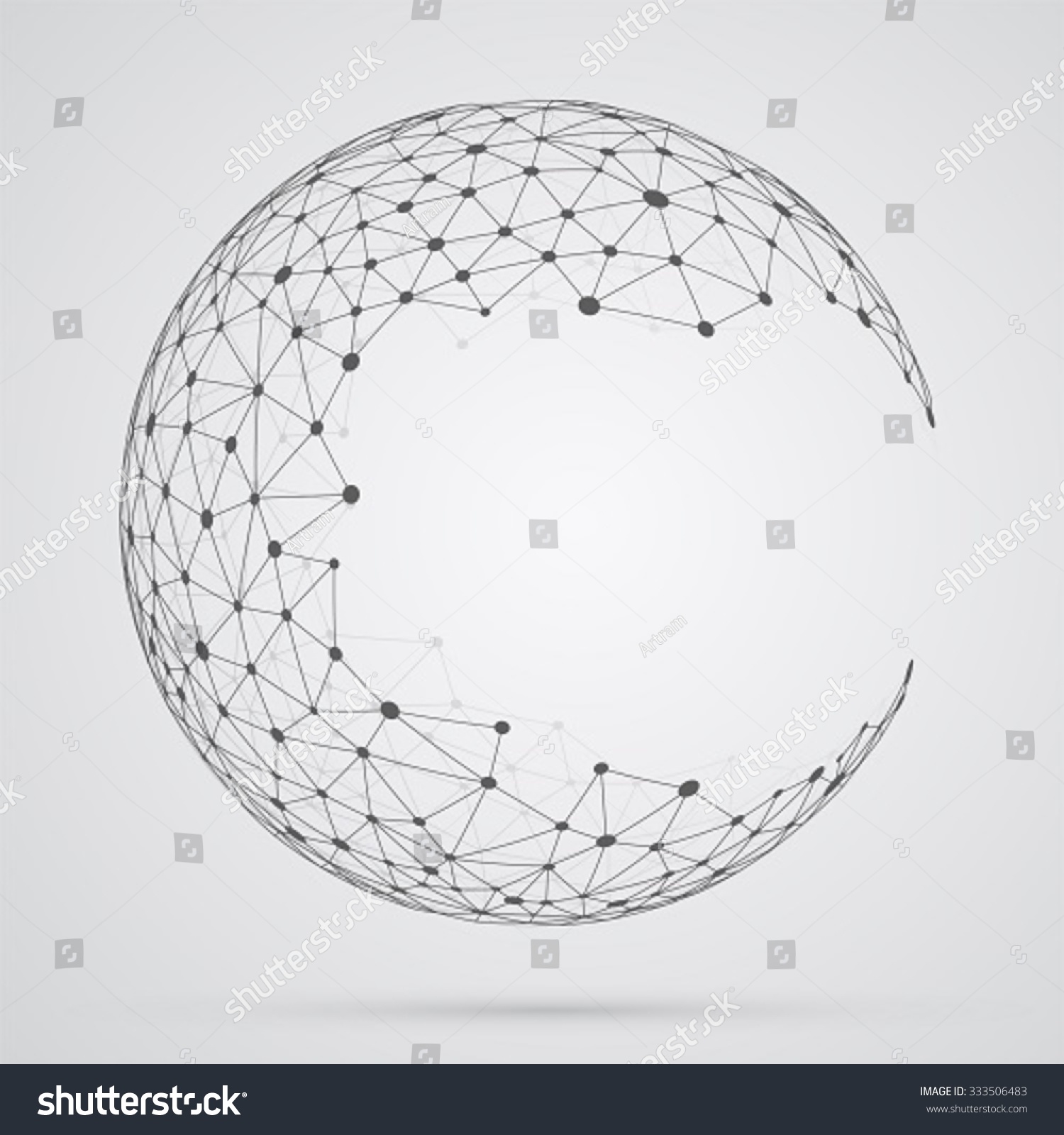 Global Mesh Sphere Abstract Geometric Shape Stock Vector 333506483 ...