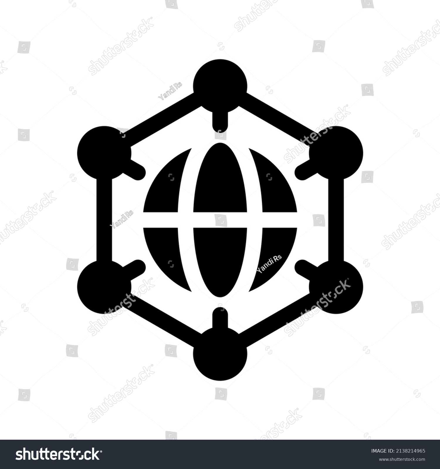 Global Network Icon Vector Symbol Design Stock Vector (Royalty Free ...
