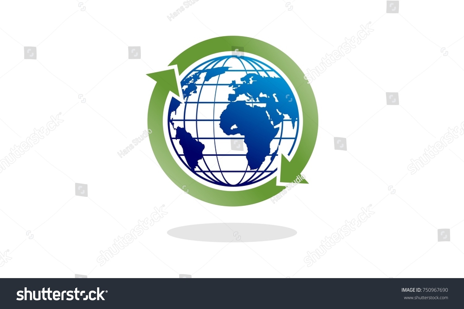 Global Recycle Logo Stock Vector (Royalty Free) 750967690