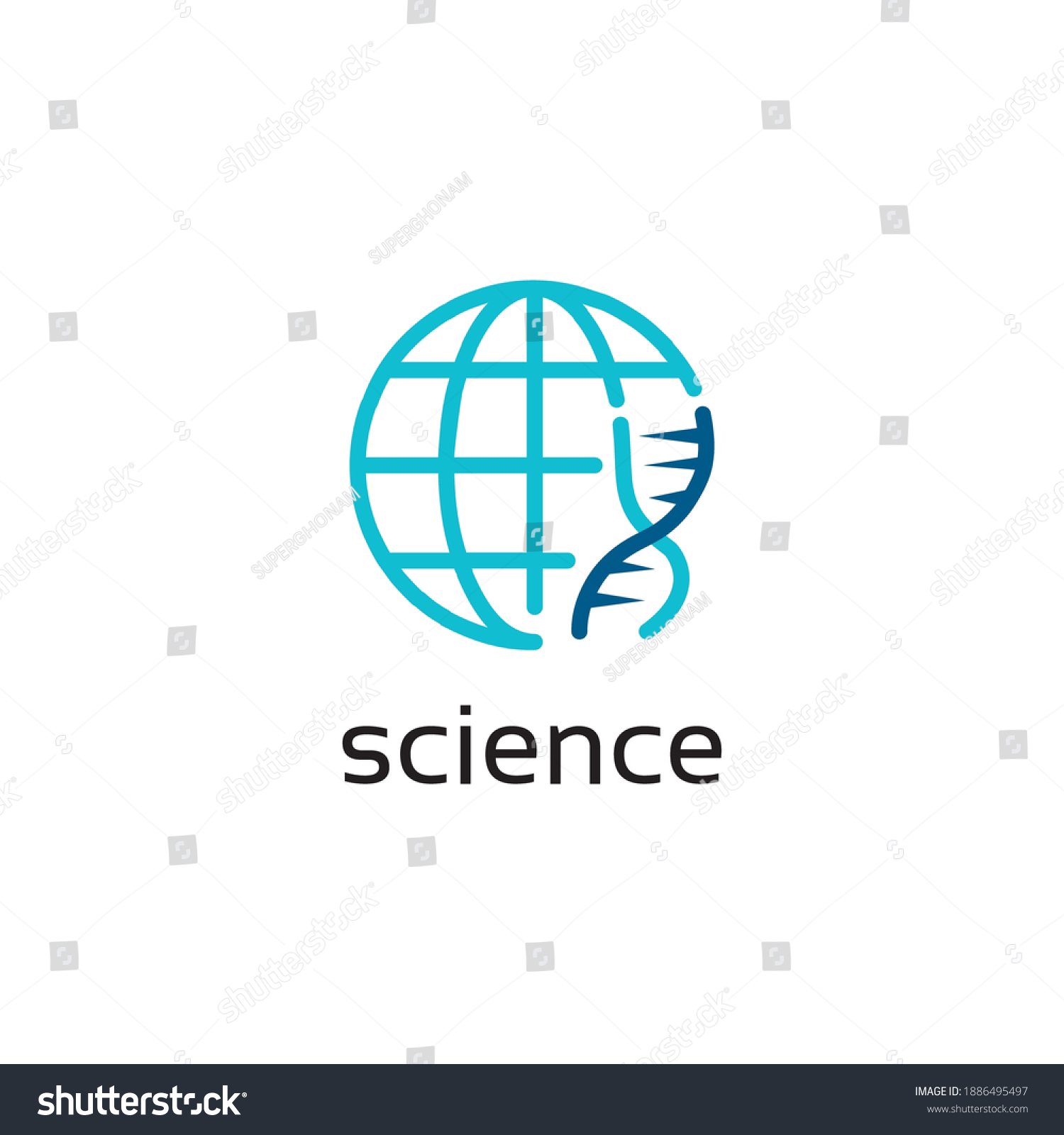 Global Science Illustration Logo Design Vector Stock Vector (Royalty ...