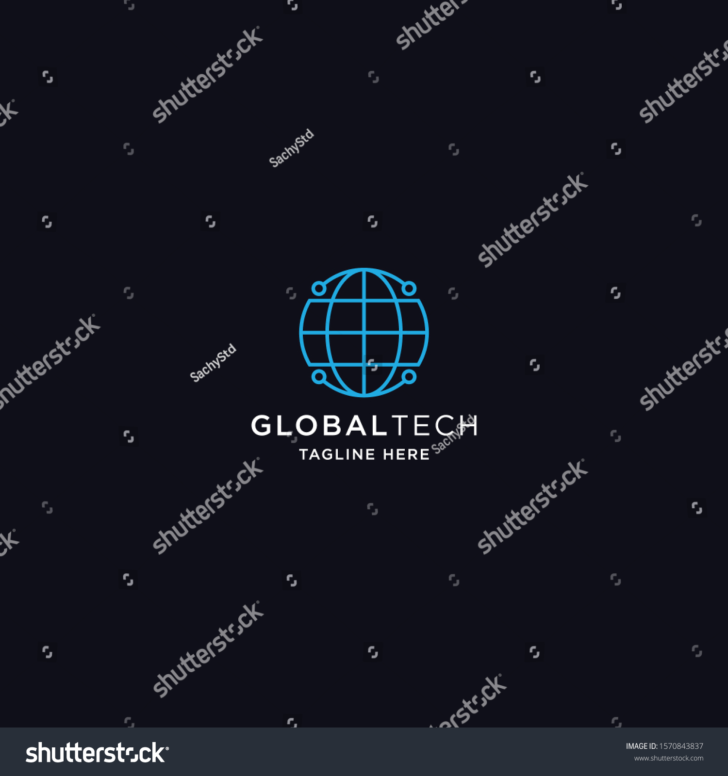 Global Tech Logo Icon Design Template Stock Vector (Royalty Free ...