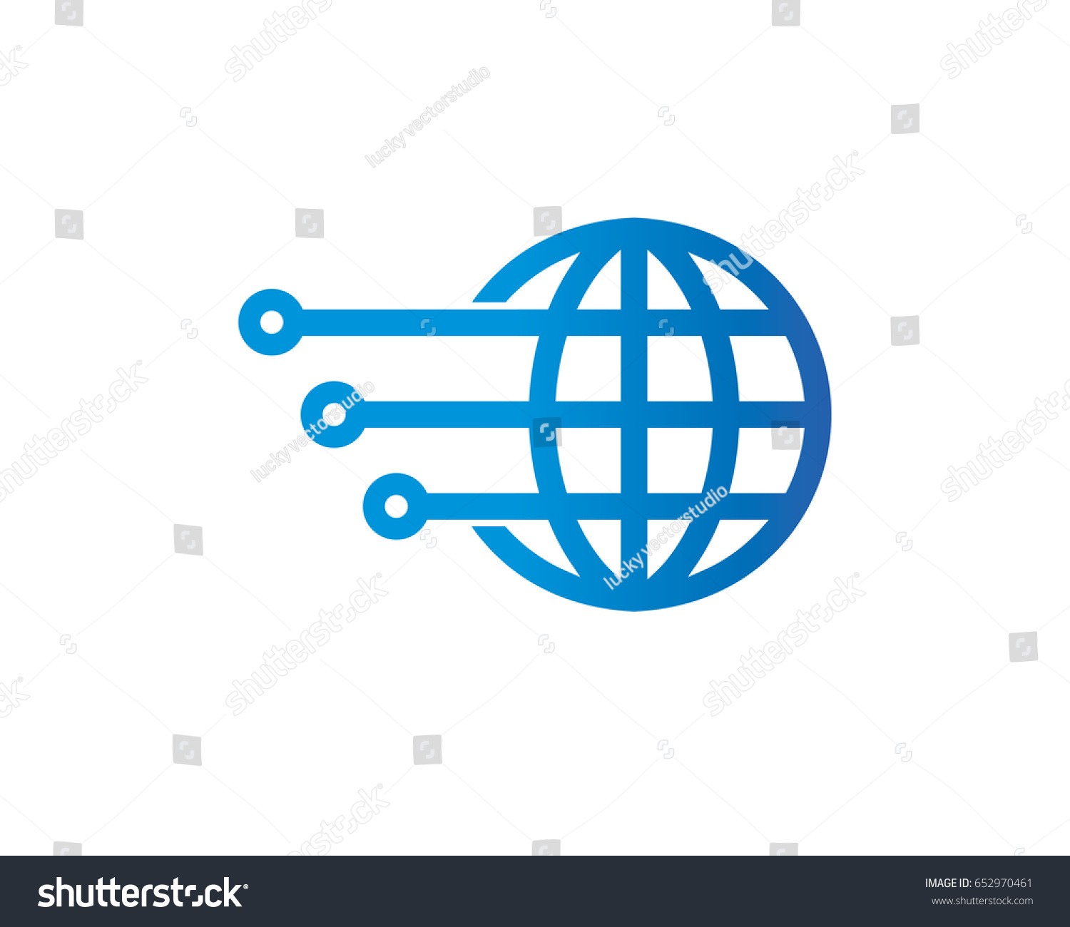 Global Technology Logo Template Design Vector Stock Vector (Royalty ...
