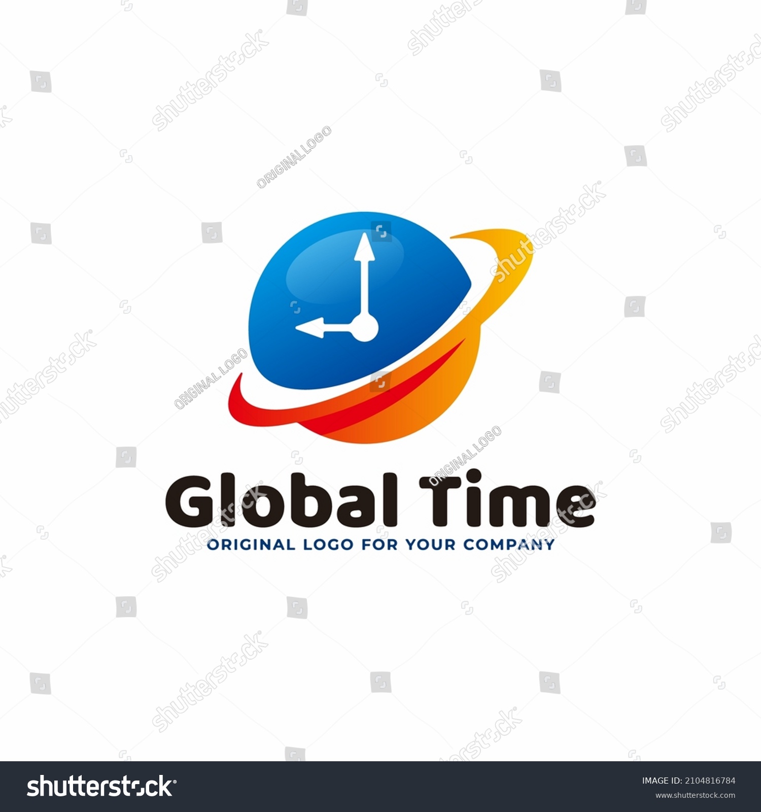 Global Time Logo Design Template Stock Vector (Royalty Free) 2104816784 ...