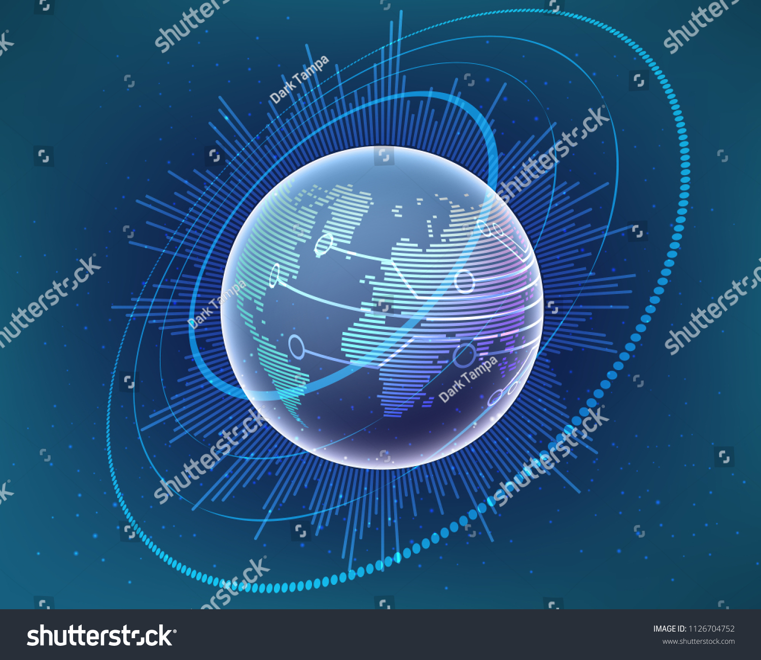 Global World Map Cyber Line Bigdata Stock Vector (Royalty Free ...