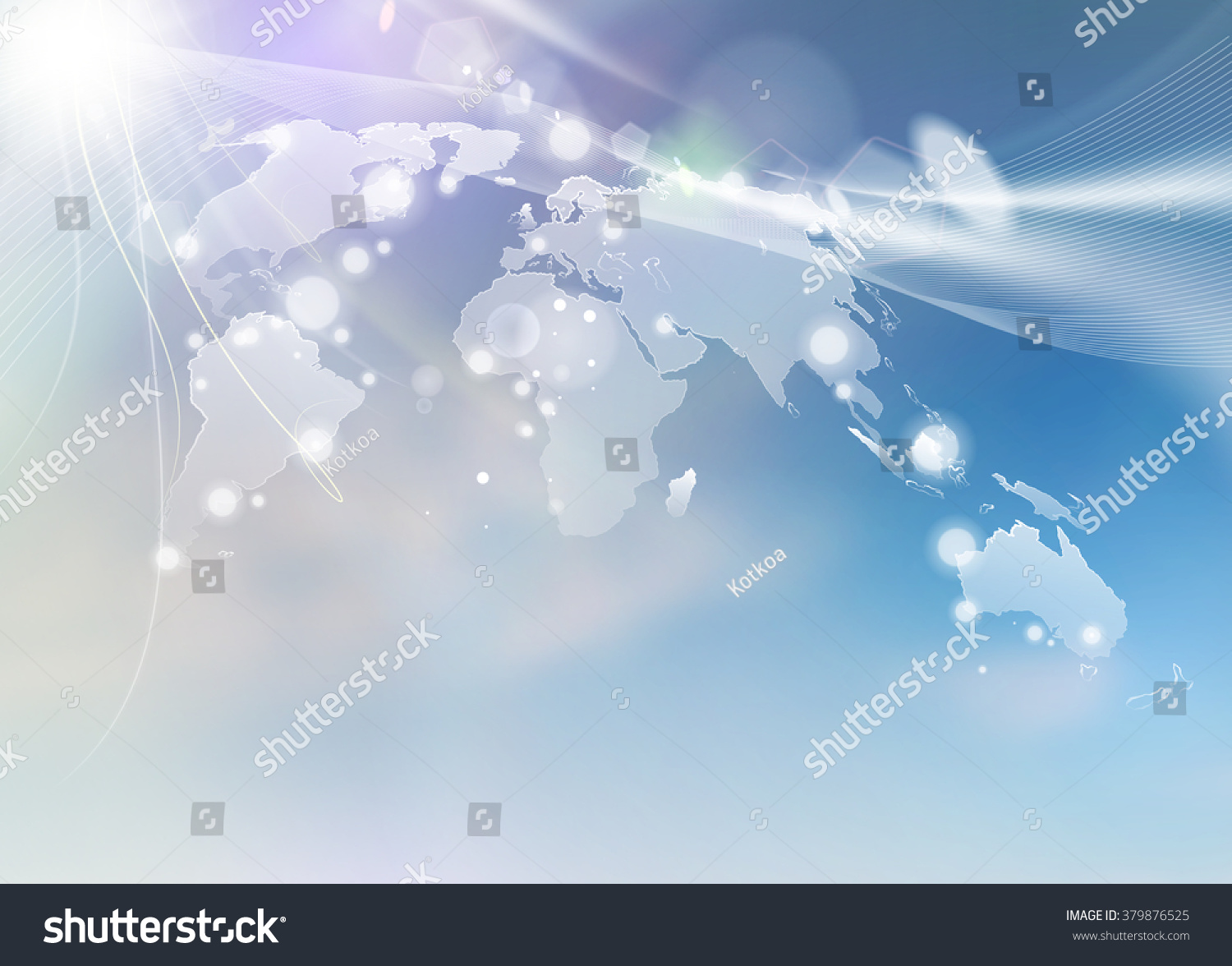 Global World Map Illustration Stock Vector (Royalty Free) 379876525