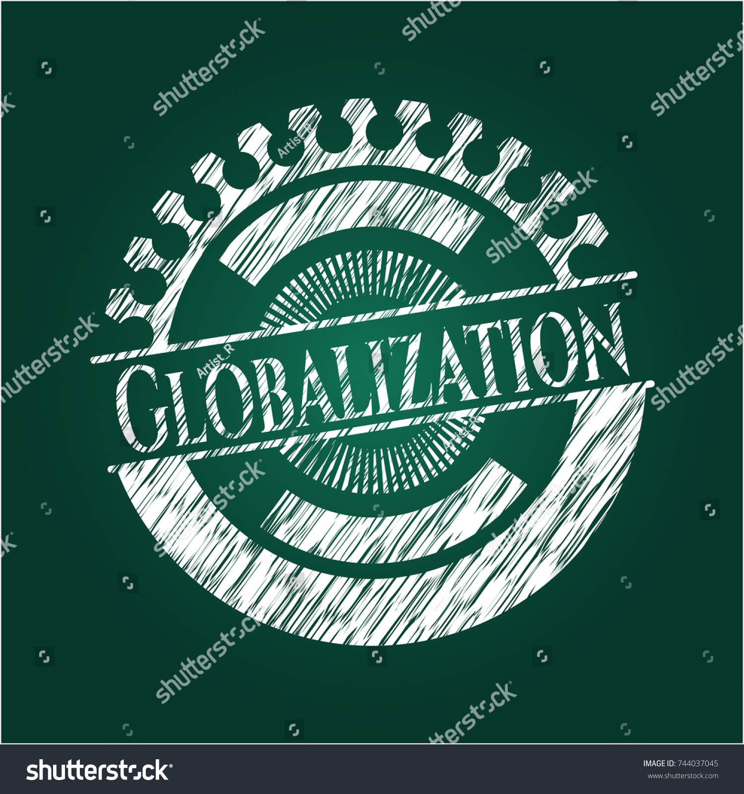 Globalization Written Chalkboard Texture Stock Vector (Royalty Free ...