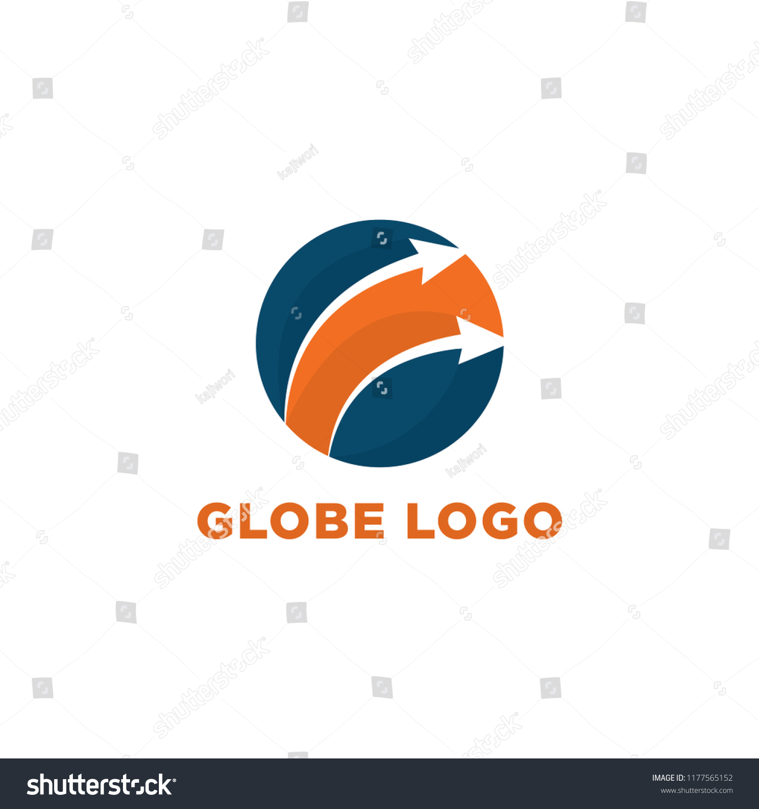 Globe Arrow Logo Design Template: เวกเตอร์สต็อก (ปลอดค่าลิขสิทธิ์ ...