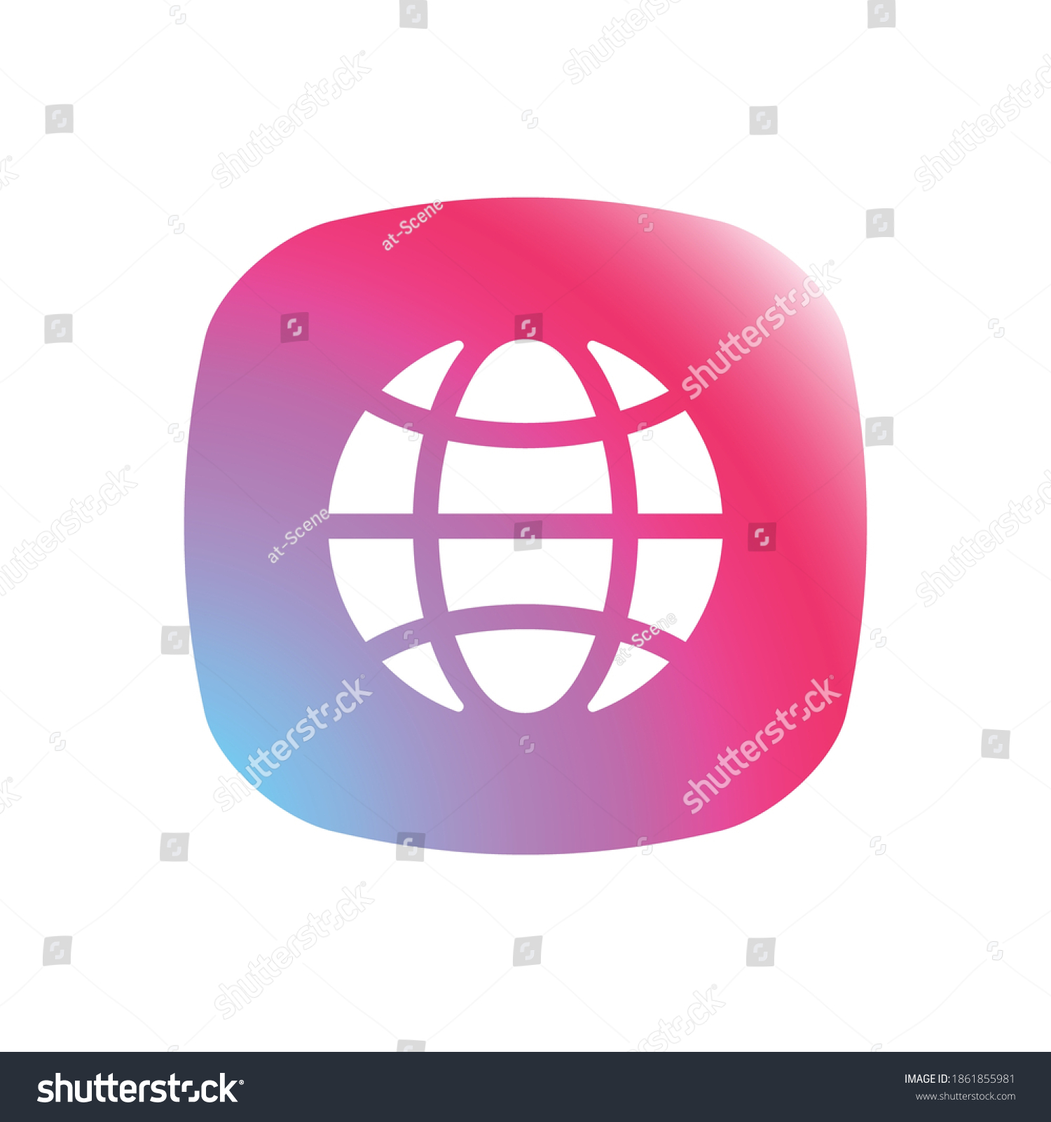 Globe App Icon Button Stock Vector (Royalty Free) 1861855981 | Shutterstock