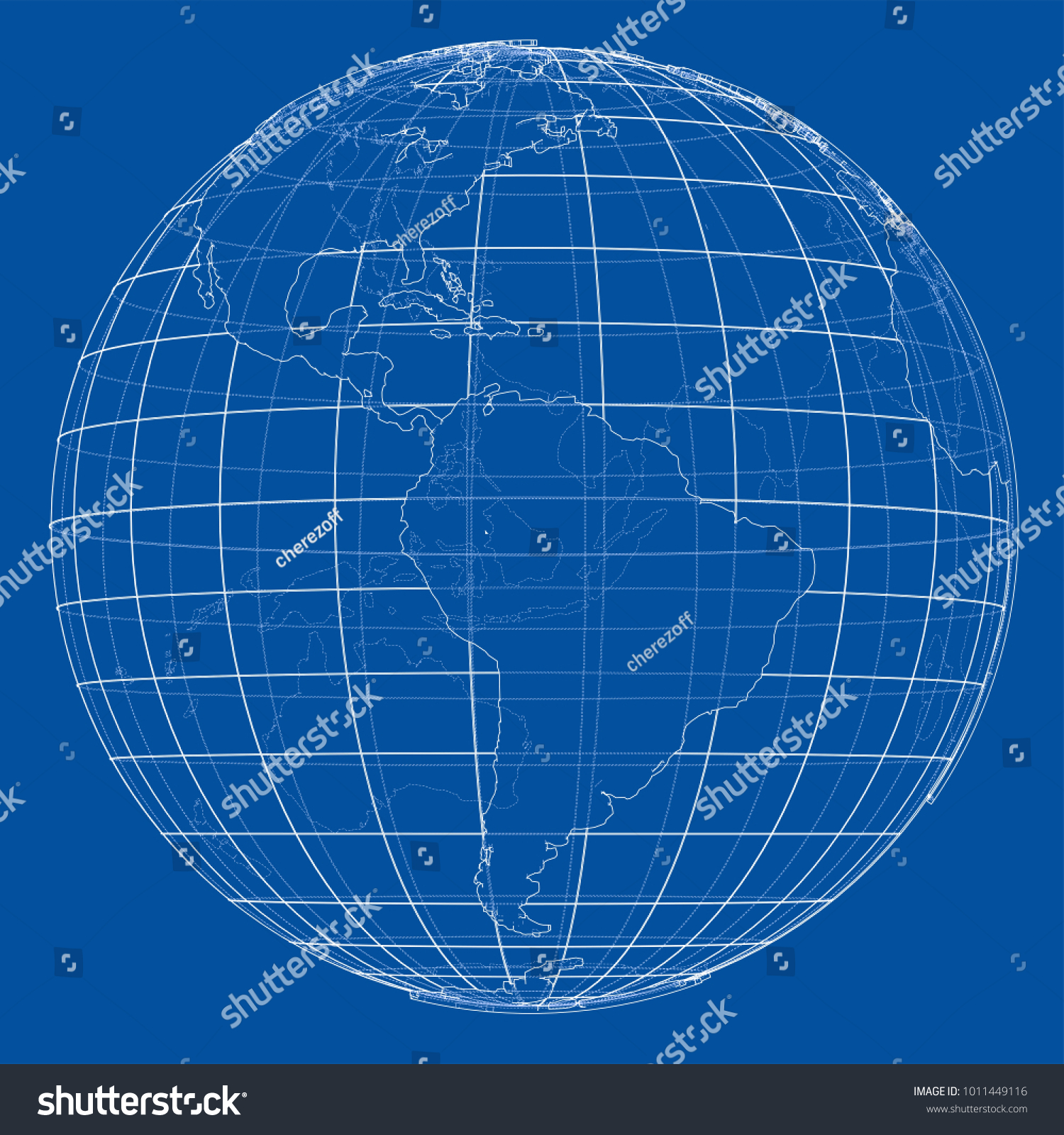 Globe Contour Vector Eps10 Format Rendering Stock Vector (Royalty Free ...