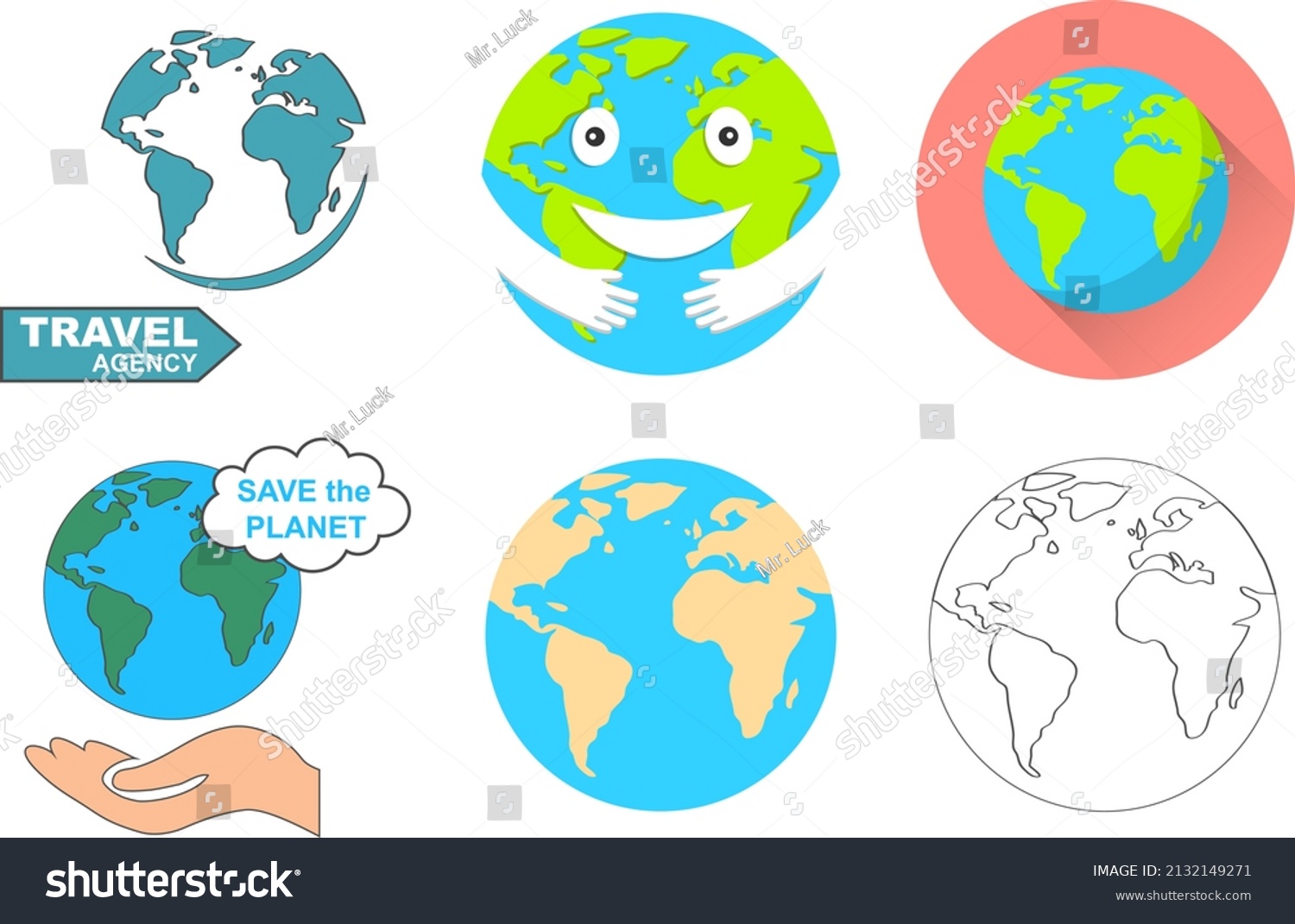 Globe Earth Planet Earth Vector Graphics Stock Vector (Royalty Free ...