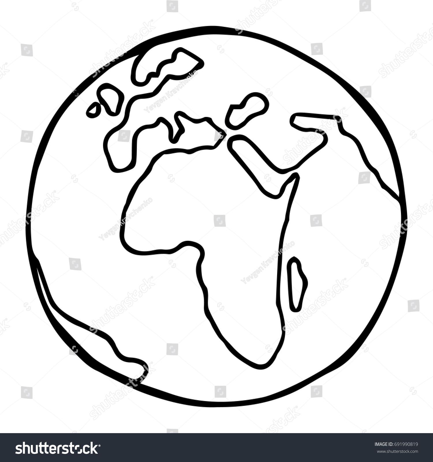 Globe Earth Planet Earth Vector Illustration Stock Vector (Royalty Free ...