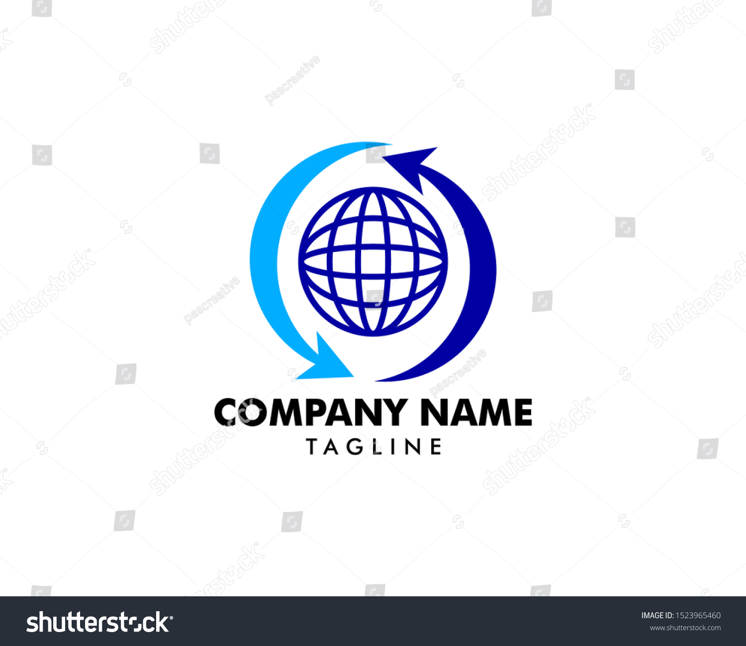Globe Global Sphere Exchange Logo Stock Vector (Royalty Free ...