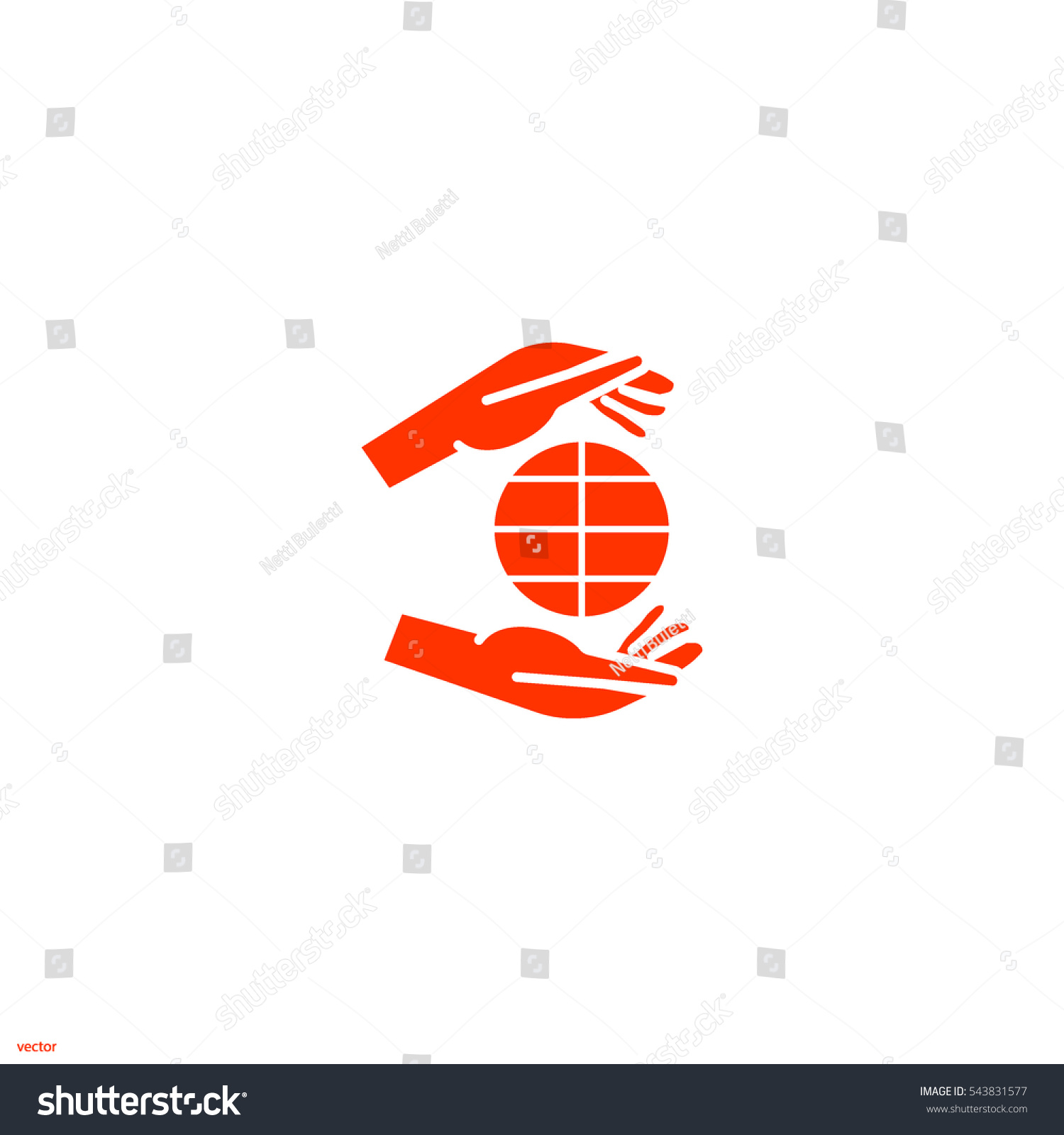Globe Hand Icon Stock Vector (Royalty Free) 543831577 | Shutterstock