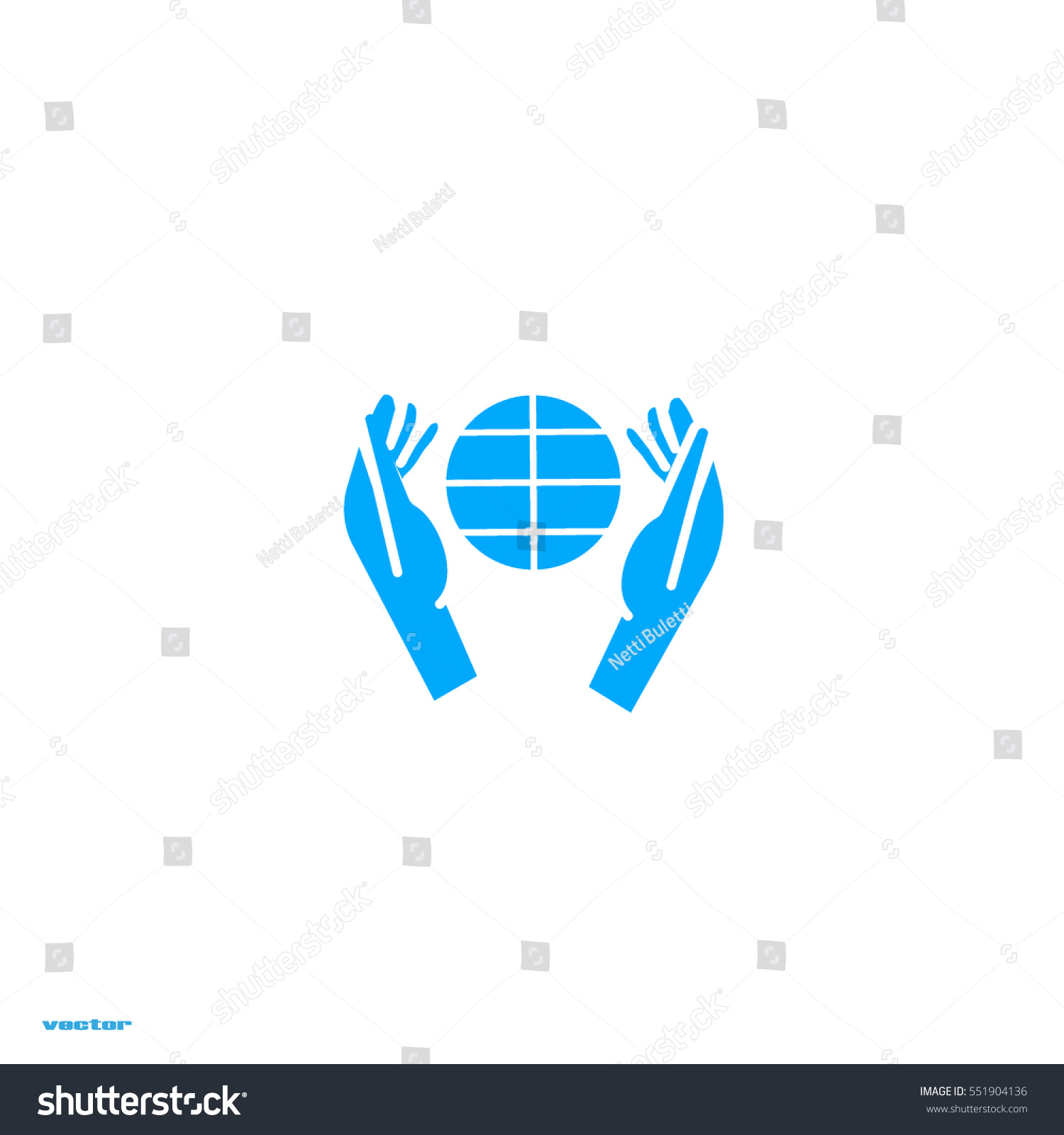 Globe Hand Icon Stock Vector (Royalty Free) 551904136 | Shutterstock