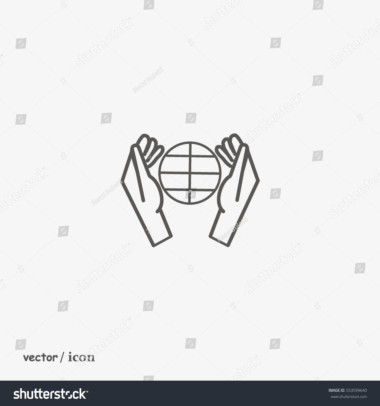 Globe Hand Icon Stock Vector (Royalty Free) 553599640 | Shutterstock