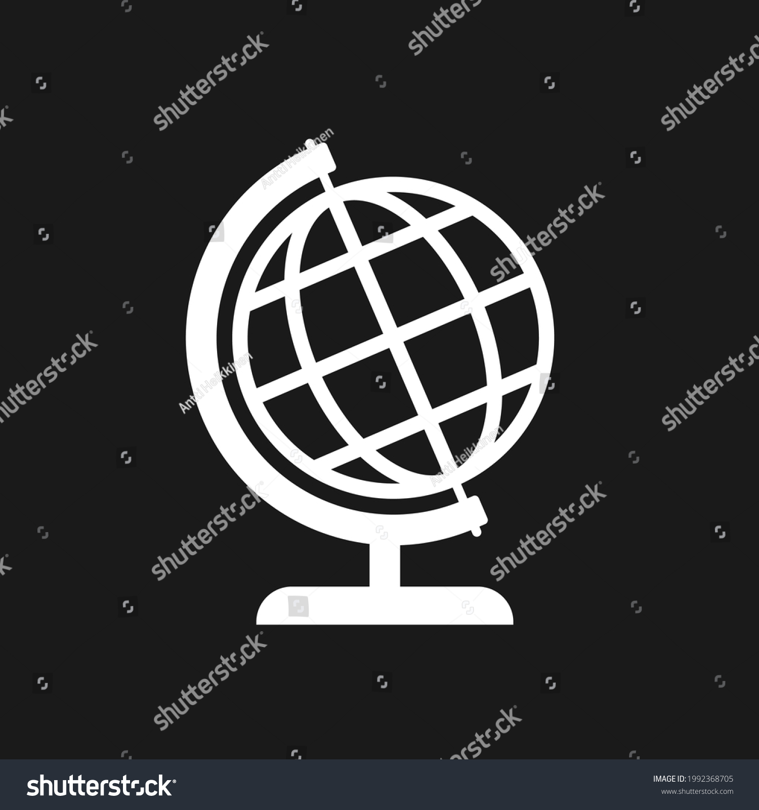 Globe Icon Earth Sphere Map Symbol Stock Vector (Royalty Free) 1992368705