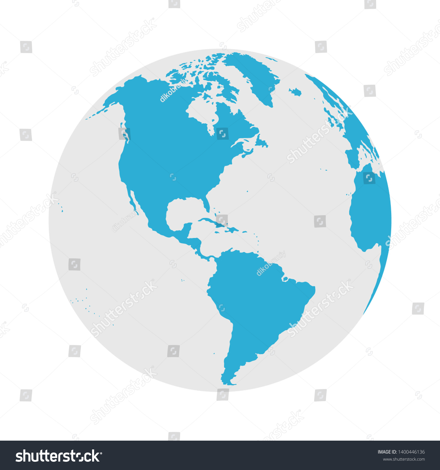Globe Icon Round World Map Flat: เวกเตอร์สต็อก (ปลอดค่าลิขสิทธิ์ ...