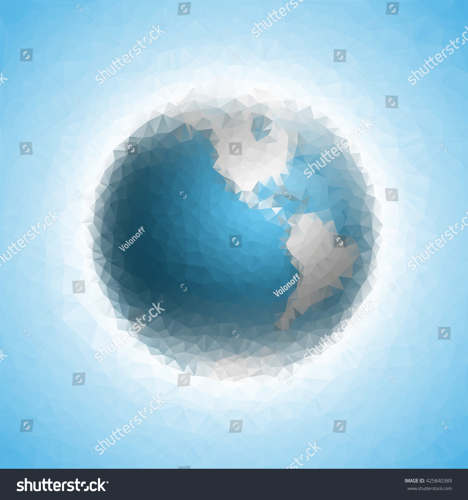 Globe Icon Triangulation Earth Icon Vector Stock Vector (Royalty Free ...