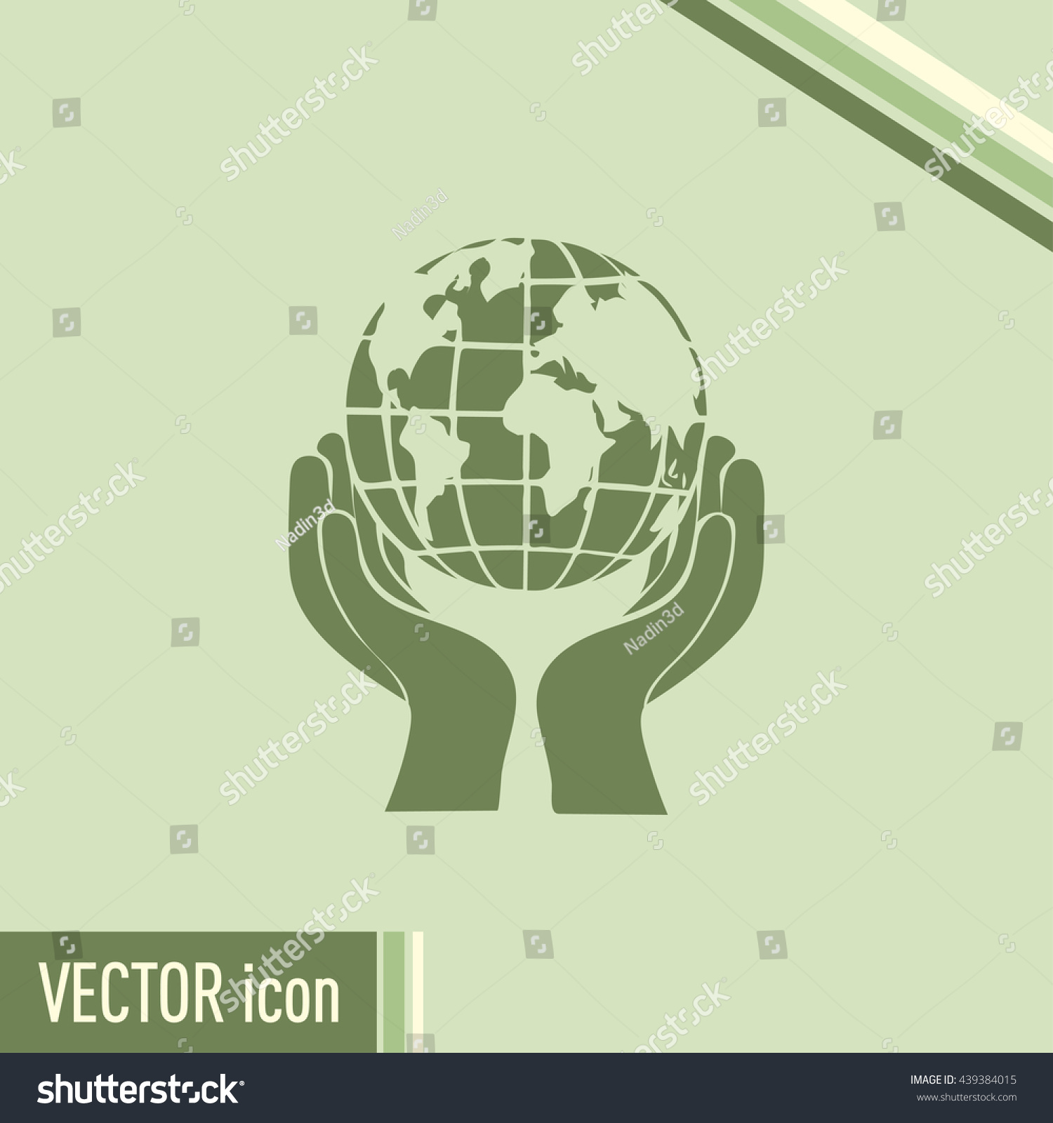 Globe Icon Hands Vector Illustration Stock Vector (Royalty Free ...