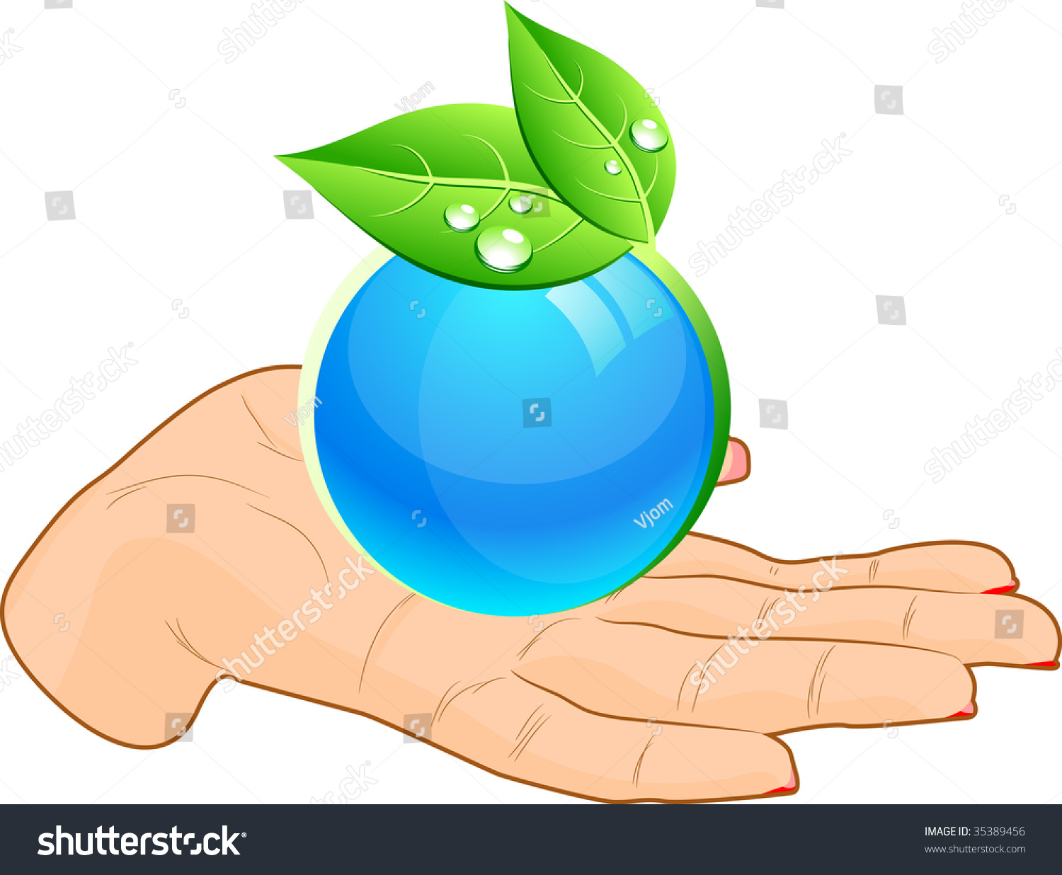 Globe Hand Vector Illustration Stock Vector (Royalty Free) 35389456 ...