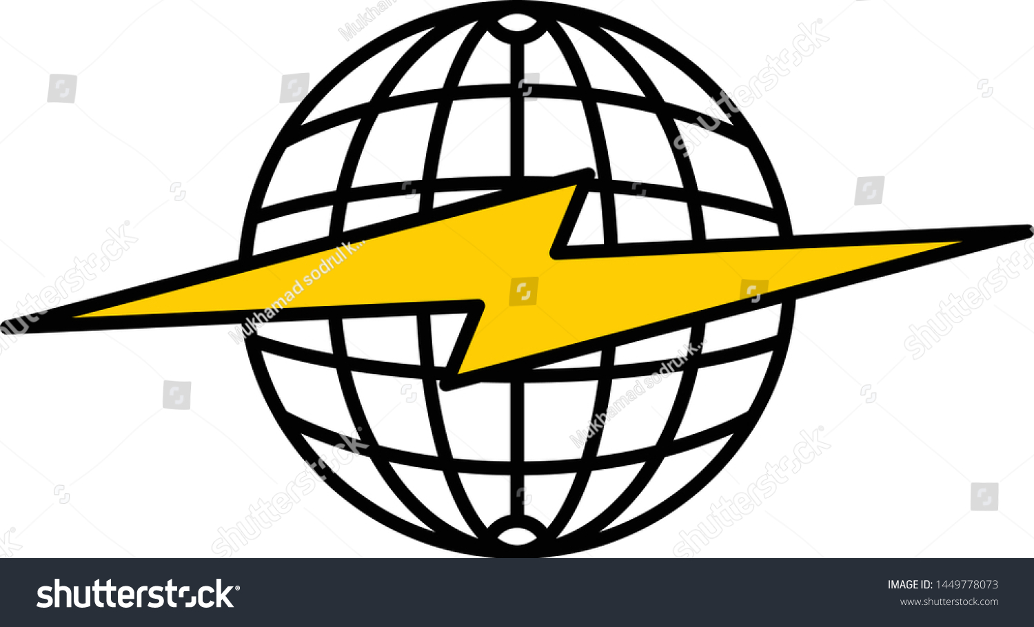Globe Logo Icon Lighting Vector Stock Vector (Royalty Free) 1449778073 ...