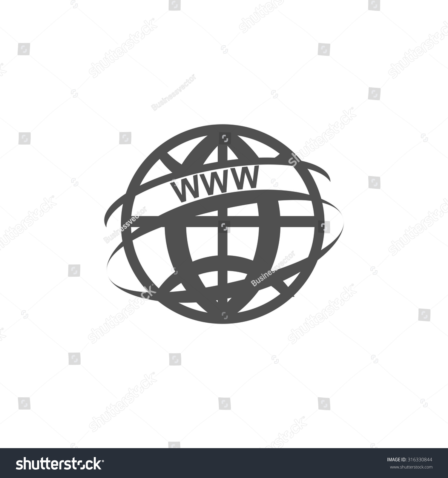 Globe Net Icon Stock Vector (Royalty Free) 316330844 | Shutterstock