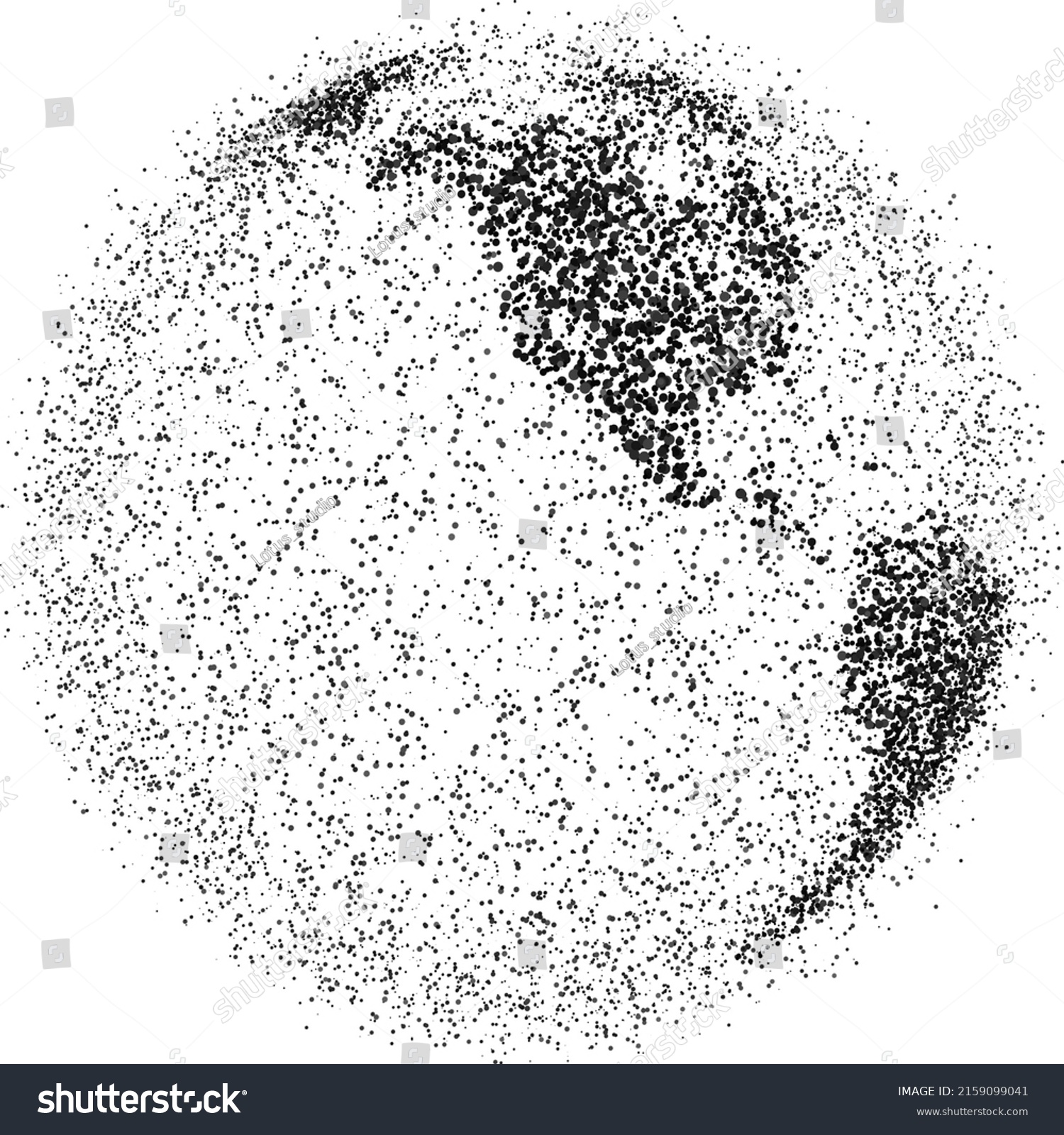 Globe Shape World Map Created Scattered Stock Vector (Royalty Free ...