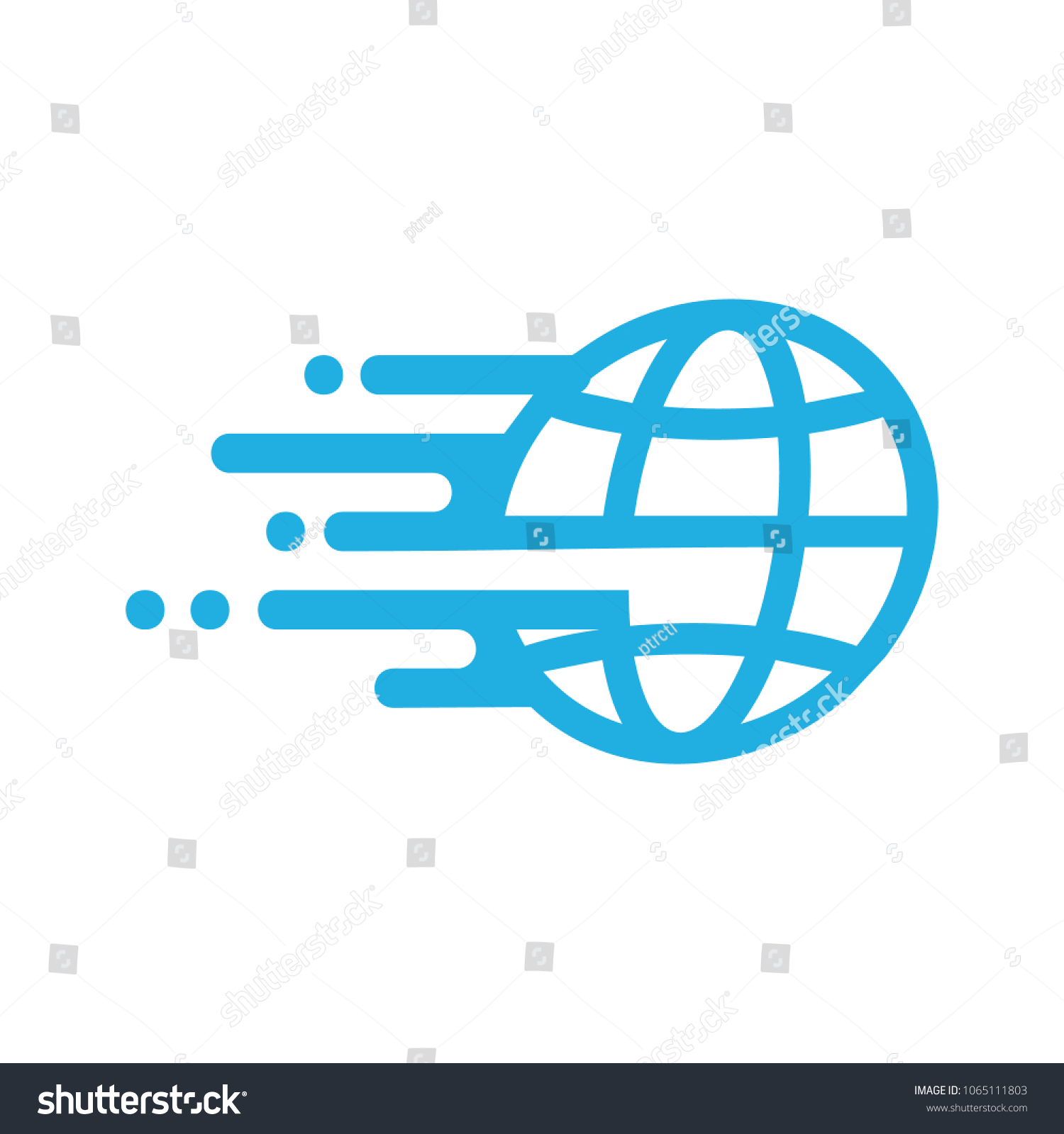 Globe Speed Logo Icon Design Stock Vector (Royalty Free) 1065111803