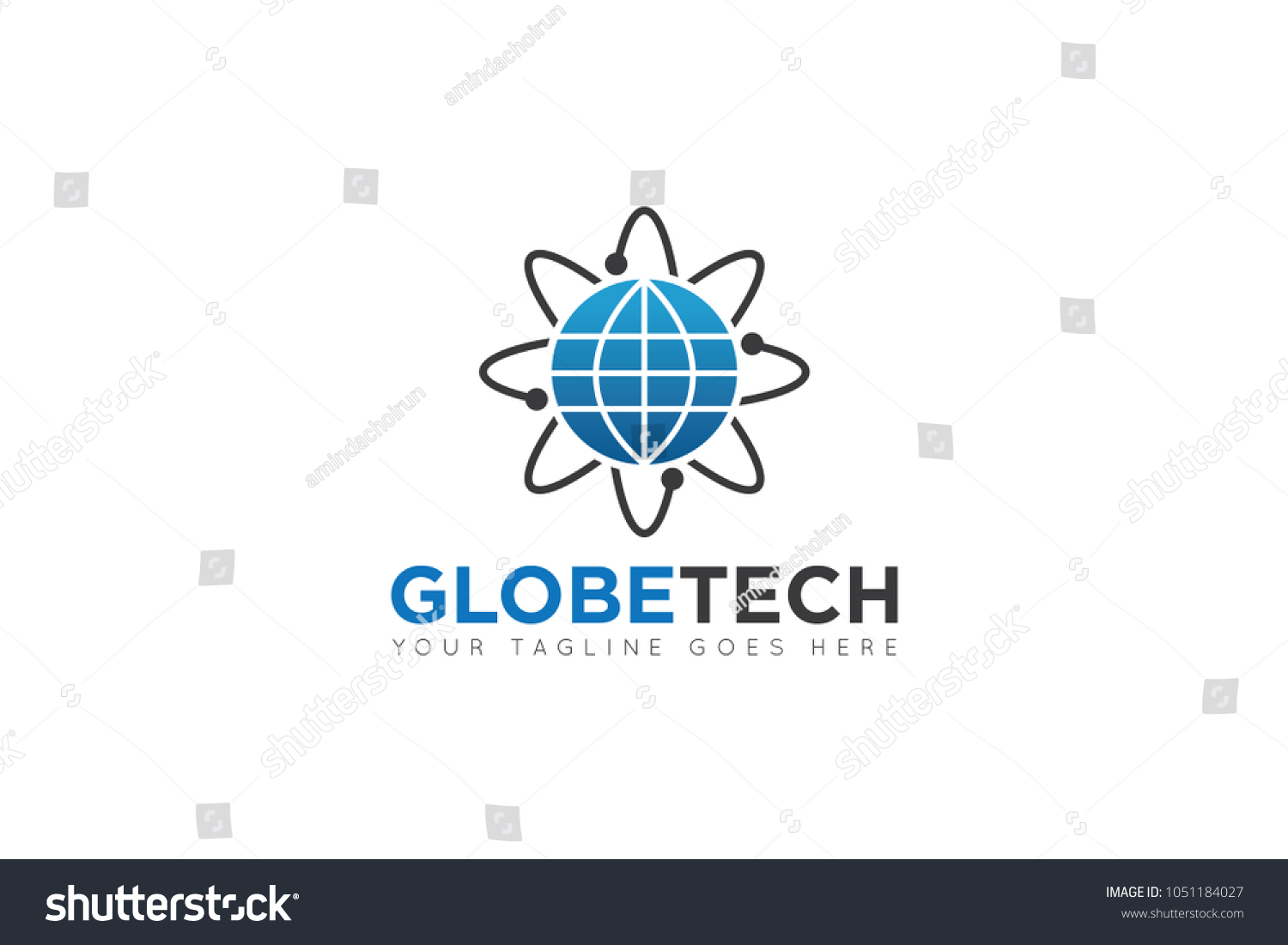 Globe Tech Logo Icon Vector Design Stock Vector (Royalty Free ...