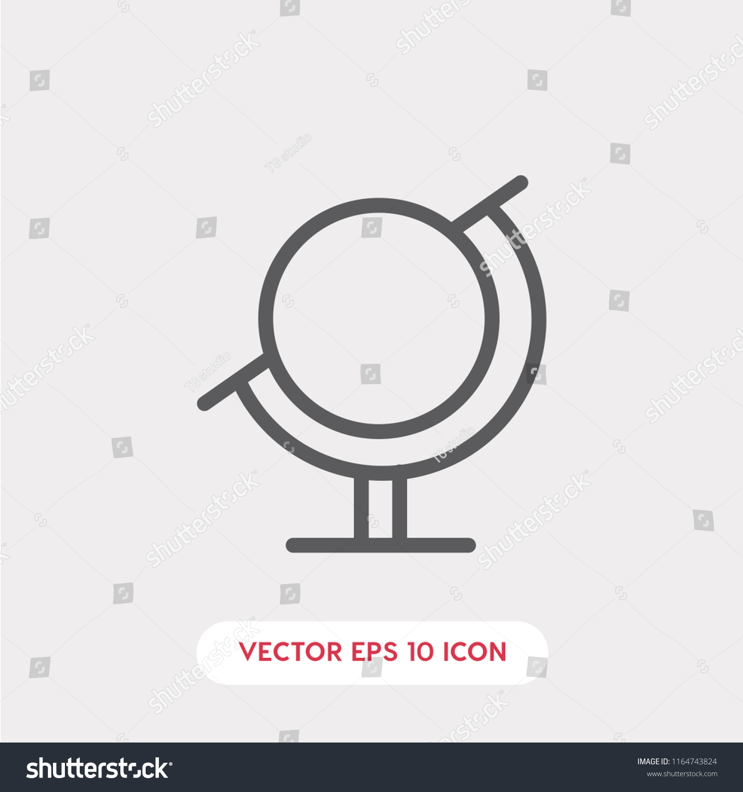 Globe Vector Icon Round Symbol Stock Vector (Royalty Free) 1164743824 ...