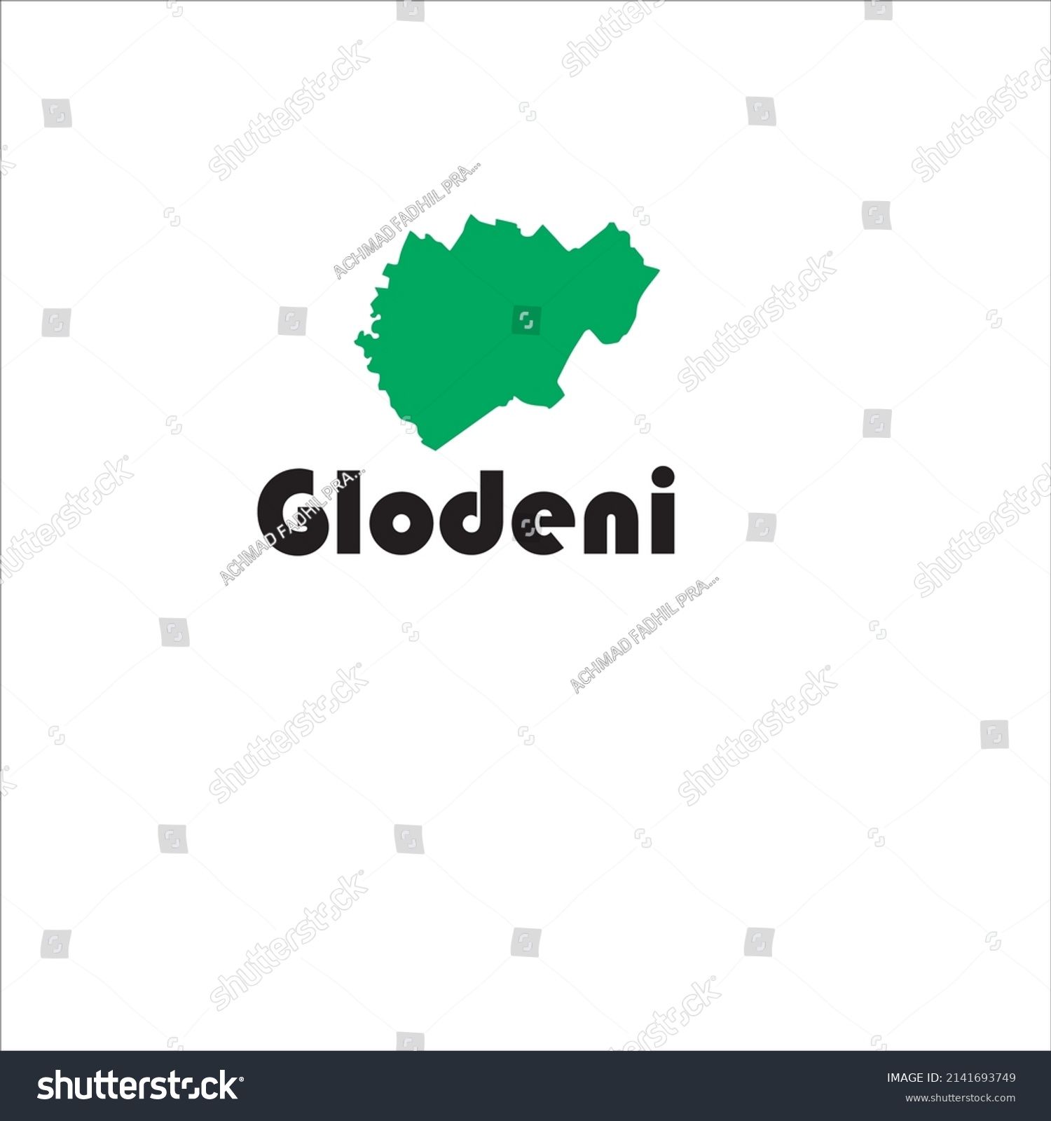 Glodeni Map On White Background Stock Vector (Royalty Free) 2141693749 ...