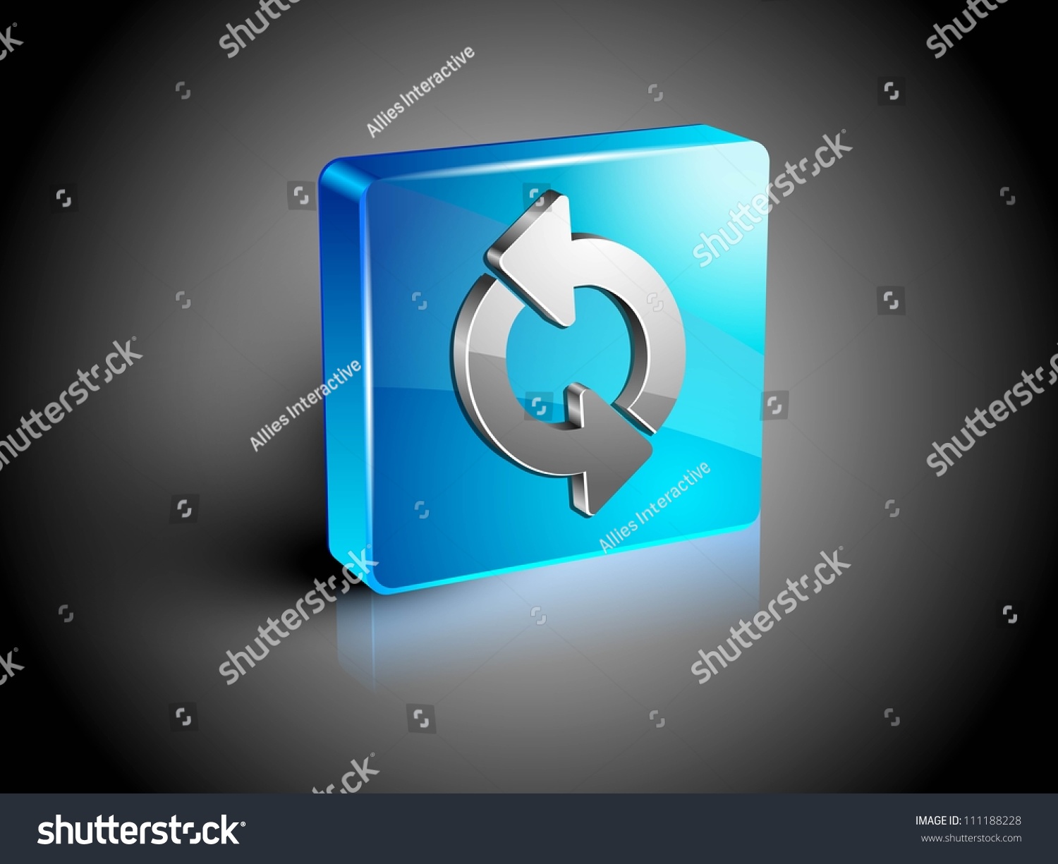 Glossy 3d Web 20 Refresh Symbol Stock Vector (Royalty Free) 111188228 ...