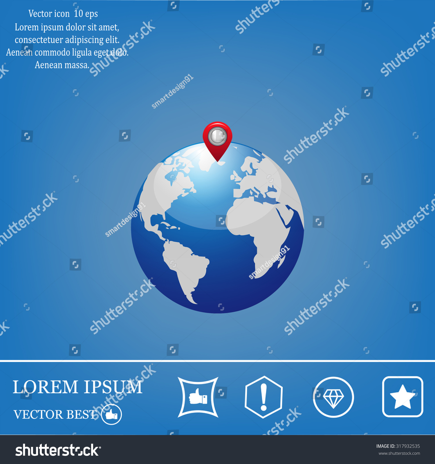 Glossy Globe Marks Vector Illustration Stock Vector (Royalty Free ...