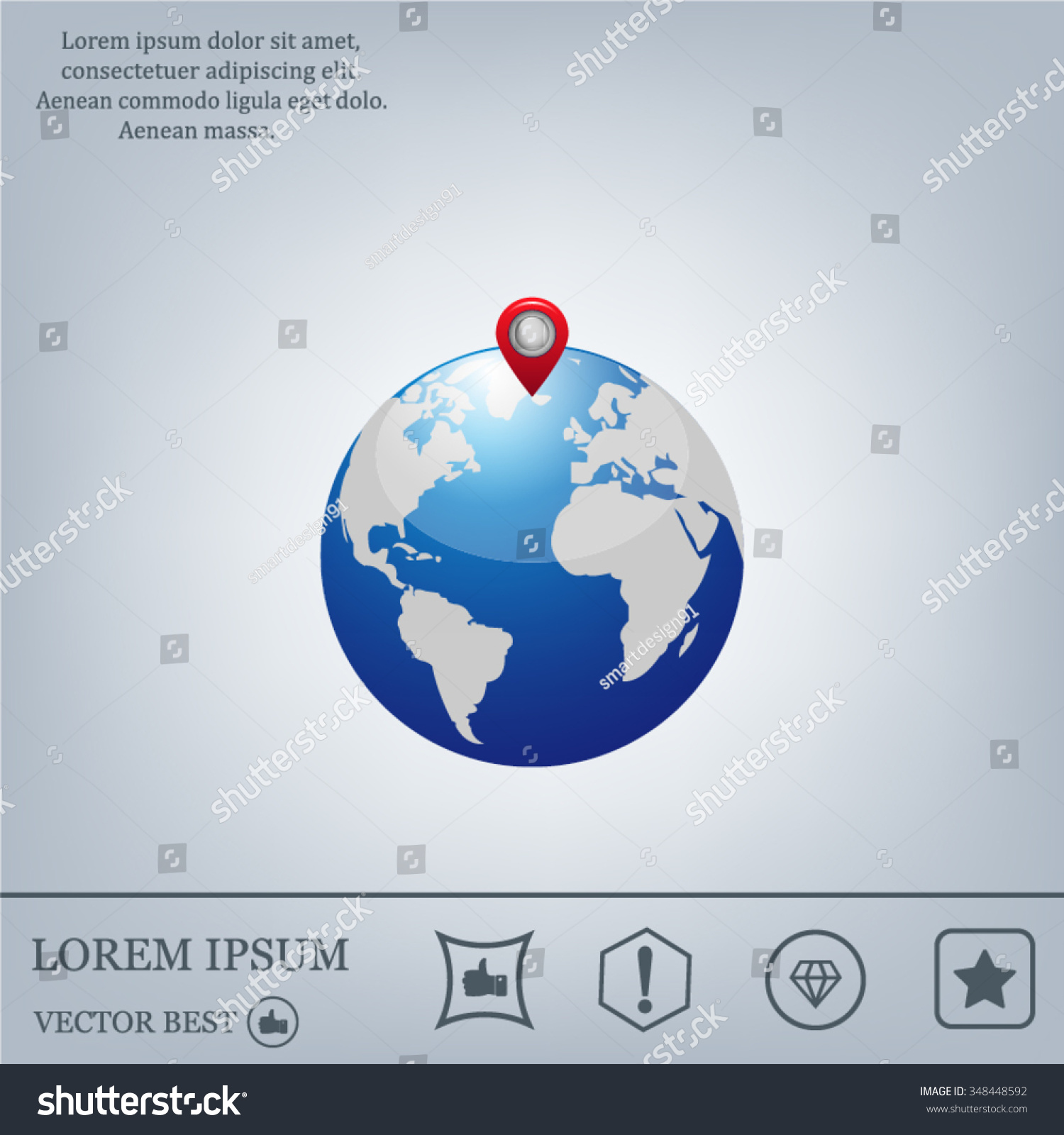Glossy Globe Marks Vector Illustration Stock Vector (Royalty Free ...