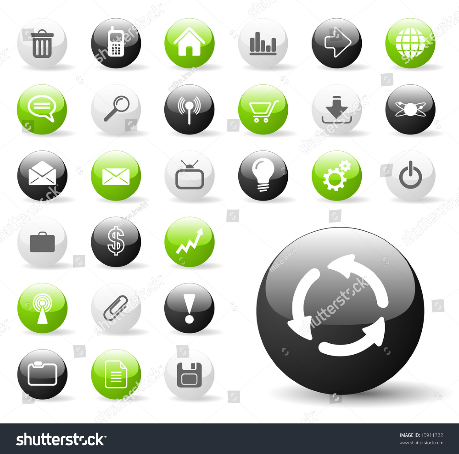 Glossy Icon Set Web Applications Vector Stock Vector (Royalty Free ...