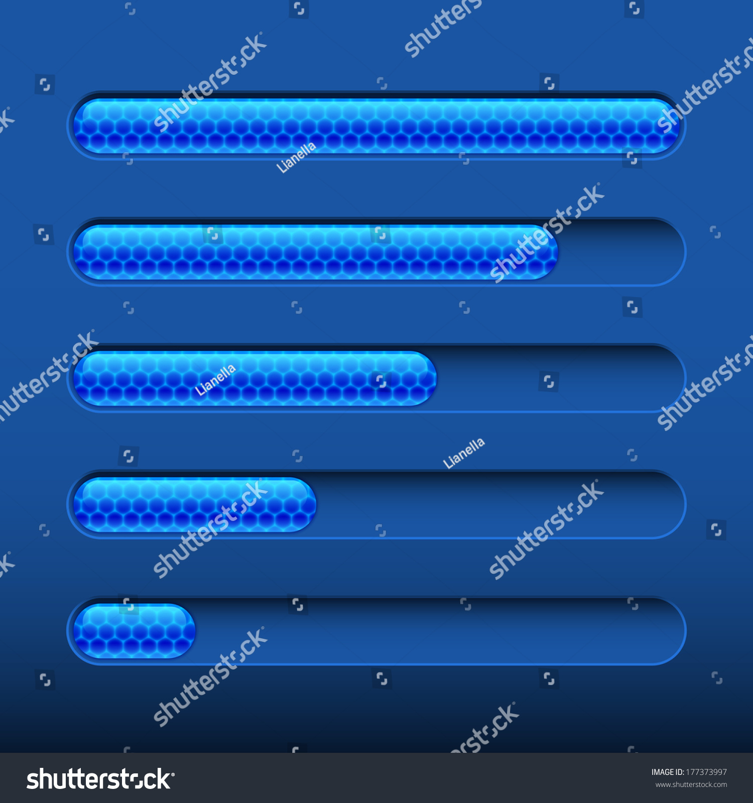 Glossy Loading Bar On Dark Blue Stock Vector (Royalty Free) 177373997 ...